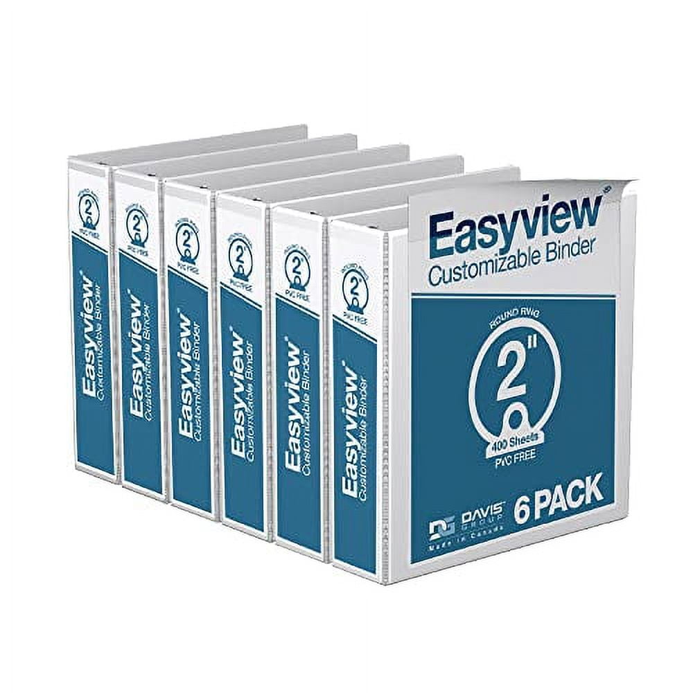 EasyView Premium 1-Inch Binders with Clear-View Covers, 3-Ring Binders ...