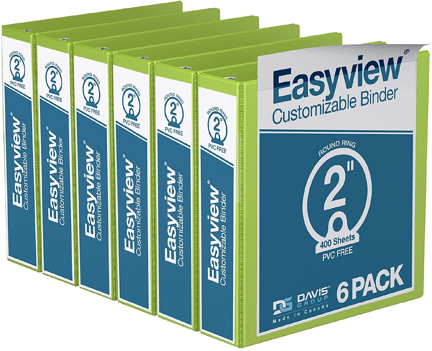 EasyView Premium 1-Inch Binders with Clear-View Covers, 3-Ring Binders ...