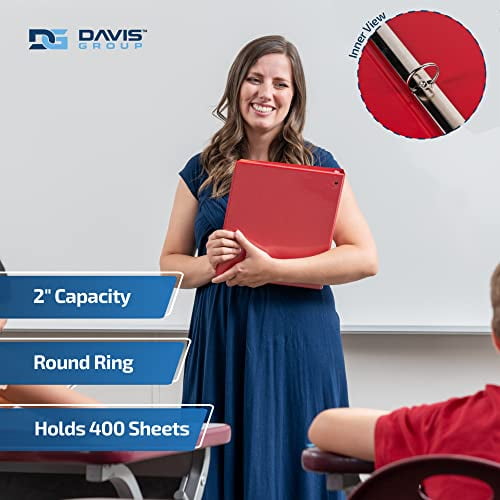 EasyView Premium 2-Inch Binders with Clear-View Covers, 3-Ring Binders ...