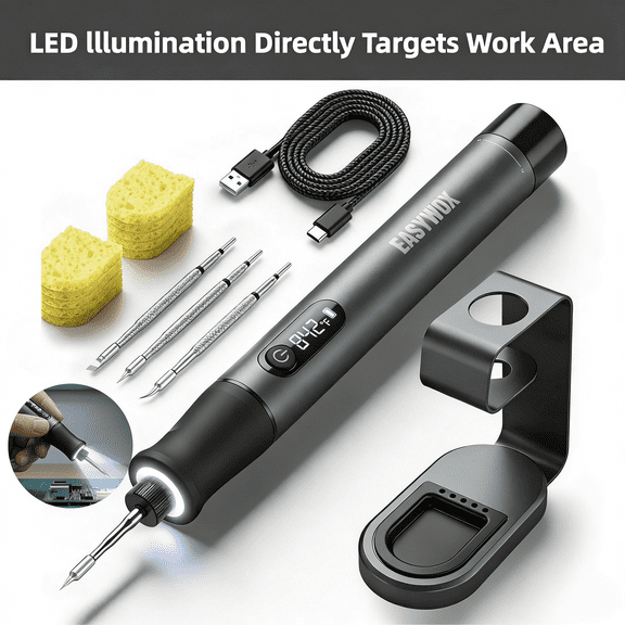 WELLER - Soldering Iron with LED Halo Ring Kit, 80W - Walmart.com