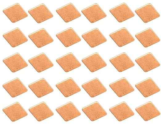 Easycargo 20pcs Heatsink Copper Pad Shims 15x15mm for cooling Laptop ...