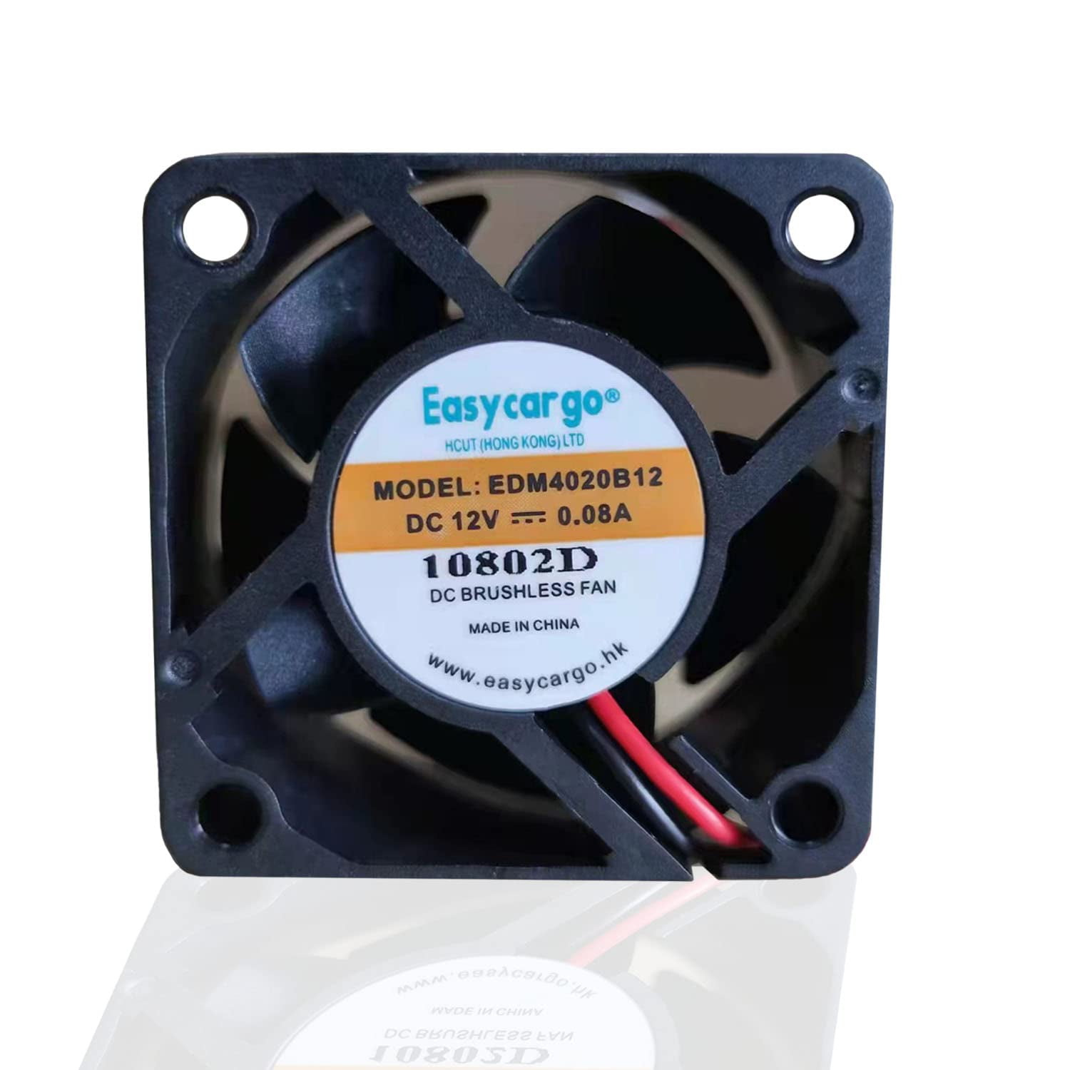Easycargo 40mm Fan 40mm x 20mm, 40mm Cooling Fan Dual Ball Bearing ...