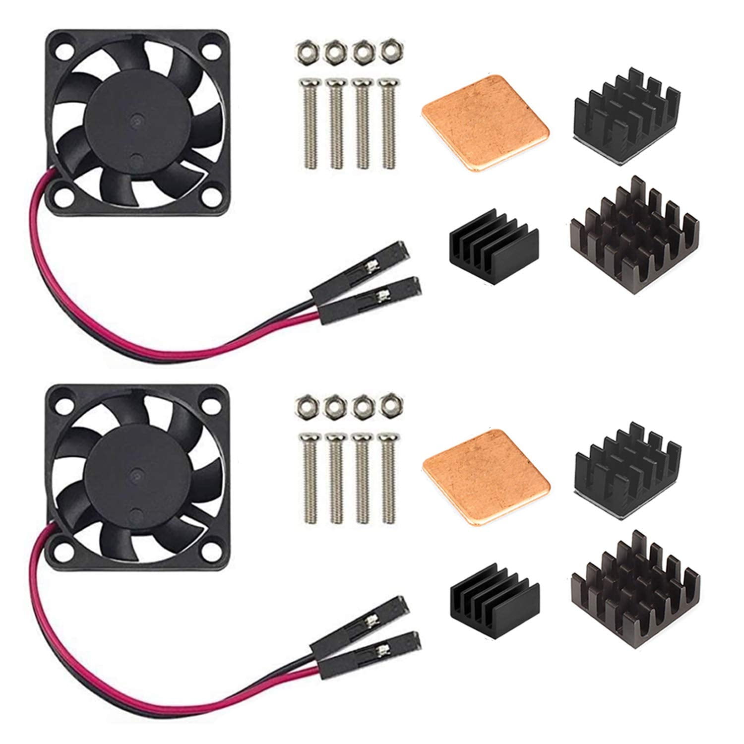 Easycargo Raspberry Pi 4 Heatsink Fan Kit, Cooler Fan Heatsink Set for ...