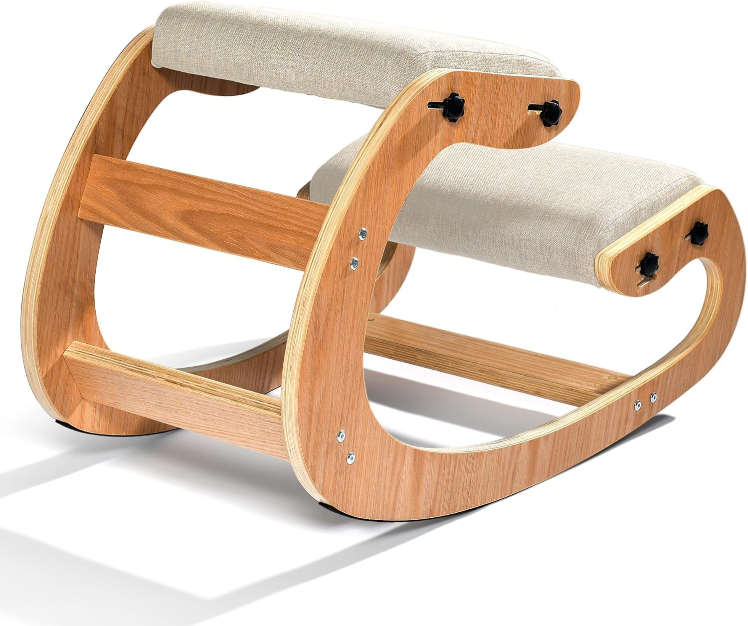 Easyego Kneeling Chair Ergonomic Posture Chair, Wood Adjustable Rocking ...