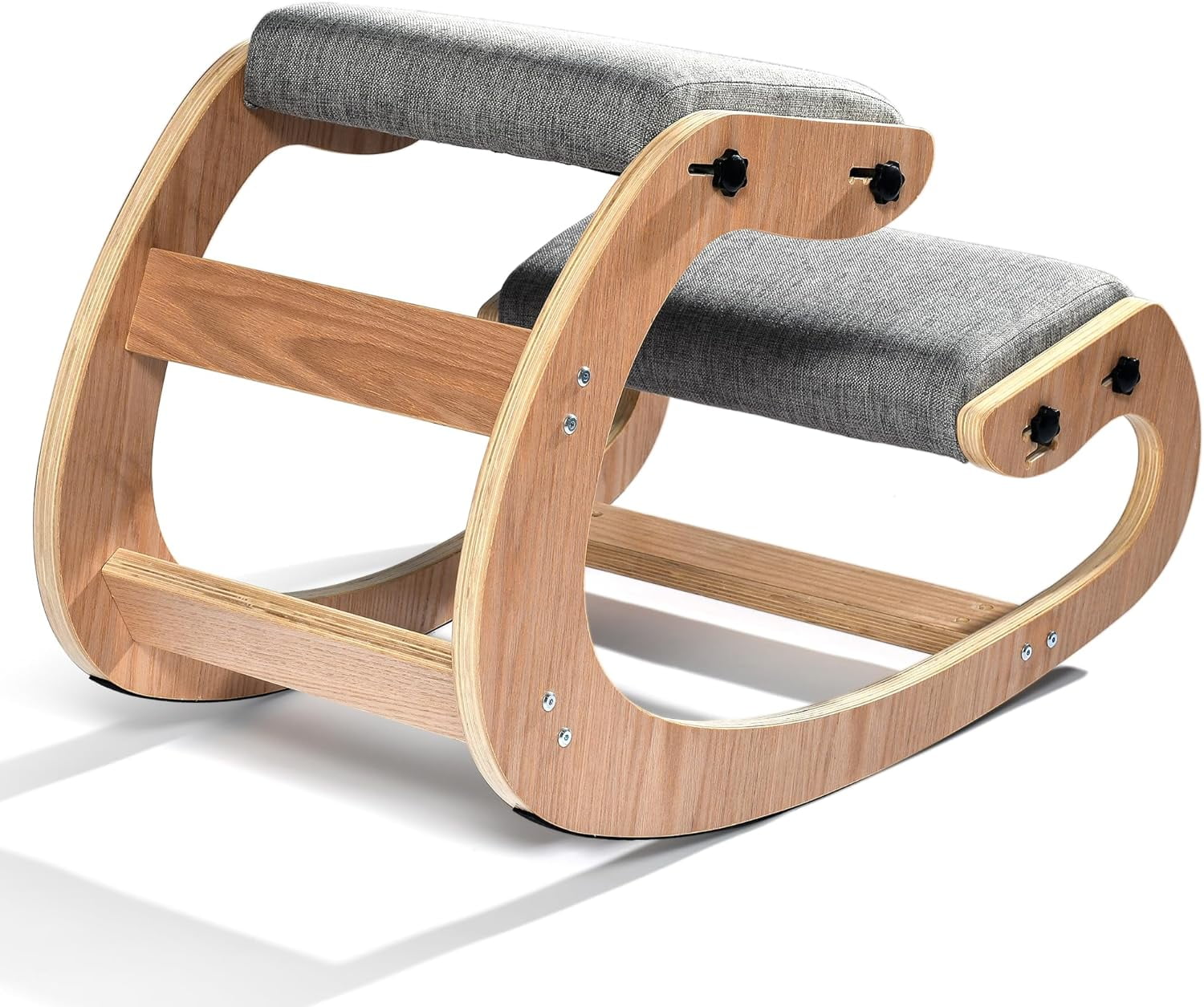 Easyego Kneeling Chair Ergonomic Posture Chair, Wood Adjustable Rocking ...