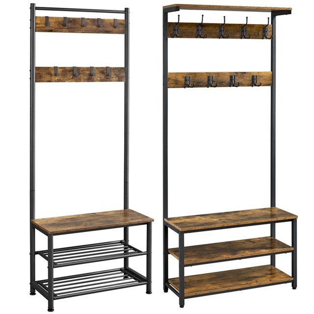 Free Shipping! Renwick 2 Pieces Metal Hall Tree with Shoe Storage ...
