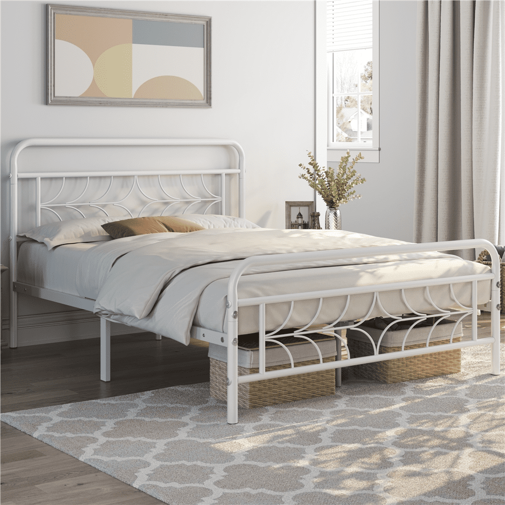 Renwick Astra Metal Bed with Sparkling Star-Inspired Design, Full ...