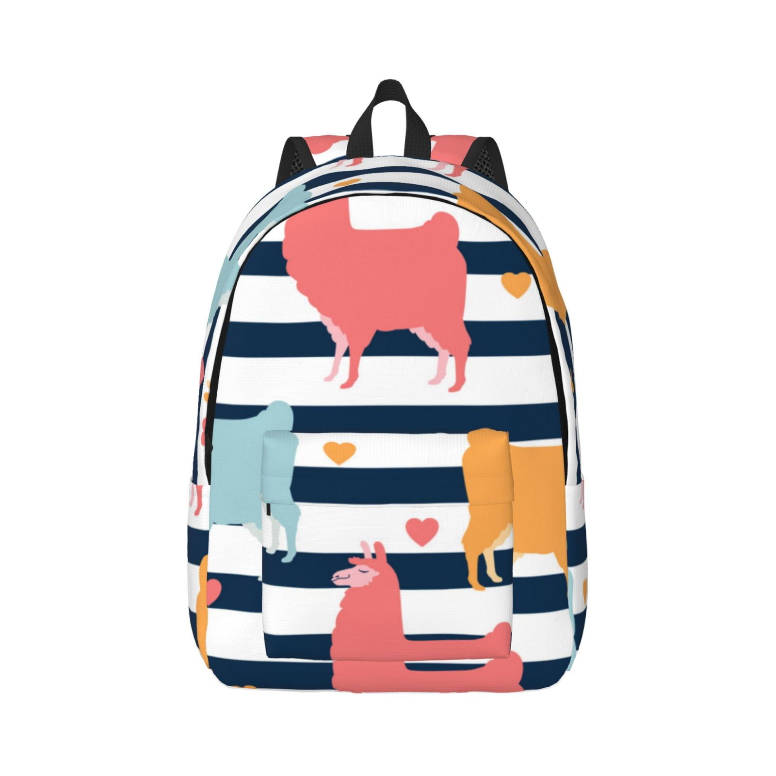 Easygd Colorful Llama Canvas Backpack: Stylish, Lightweight, and ...