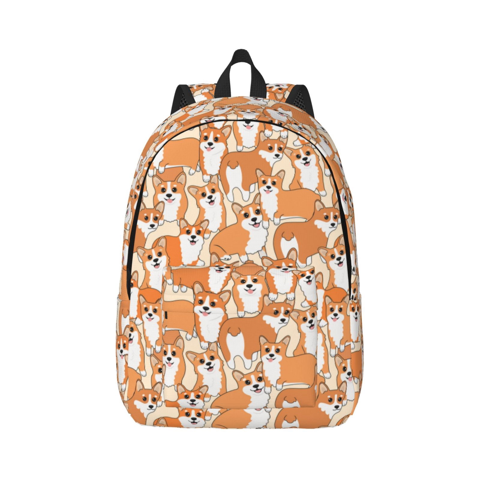 Easygd Corgi Animal Canvas Backpack: Stylish, Lightweight, and ...