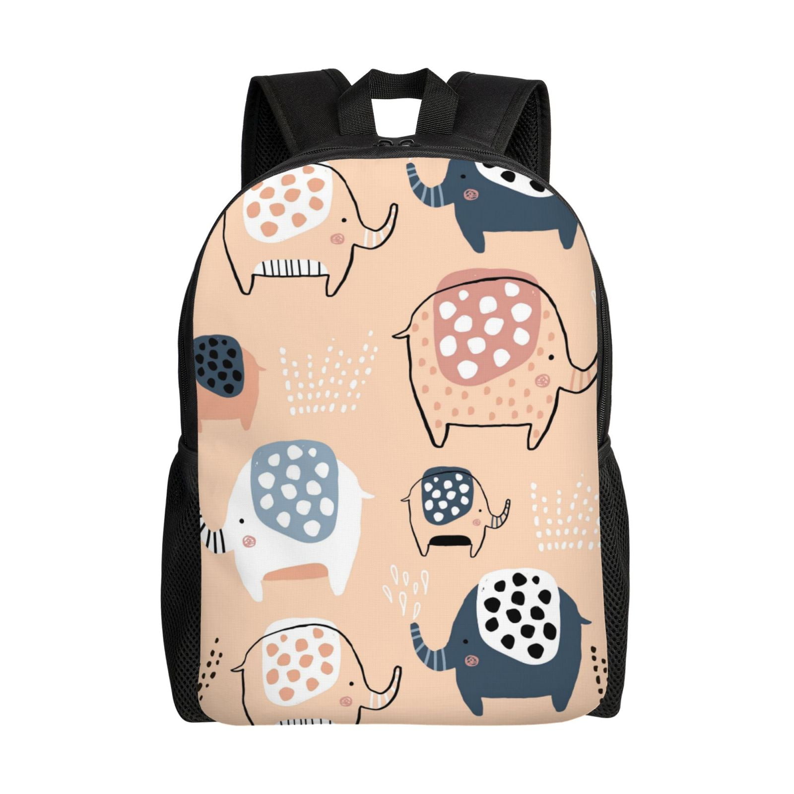 Easygd Cute Ink Drawn Elephants Versatile and Stylish Backpack: Comfort ...