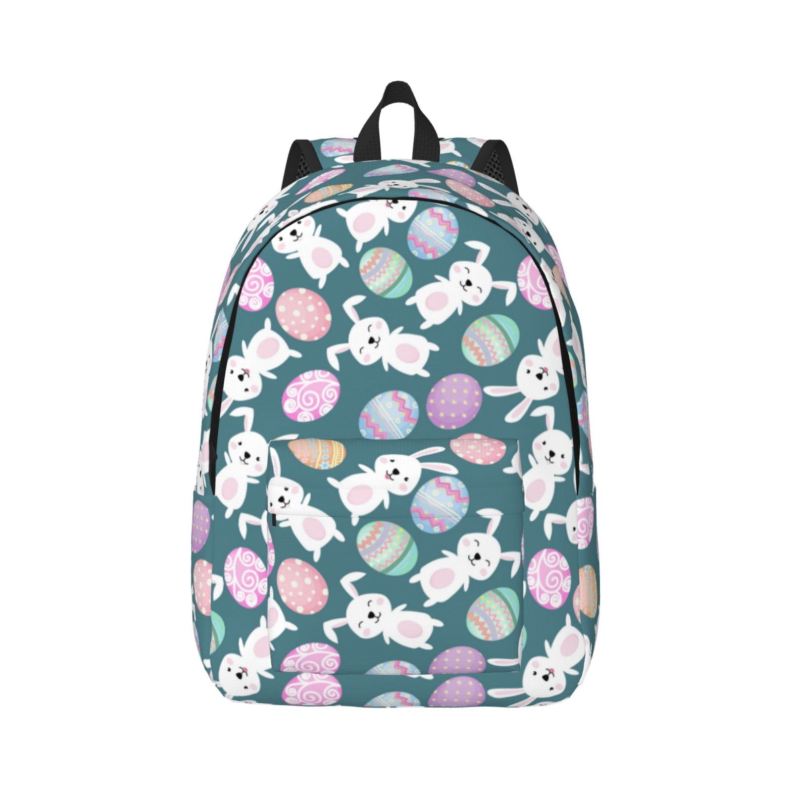 Easygd Cute Rabbit Easter Canvas Backpack: Stylish, Lightweight, and ...