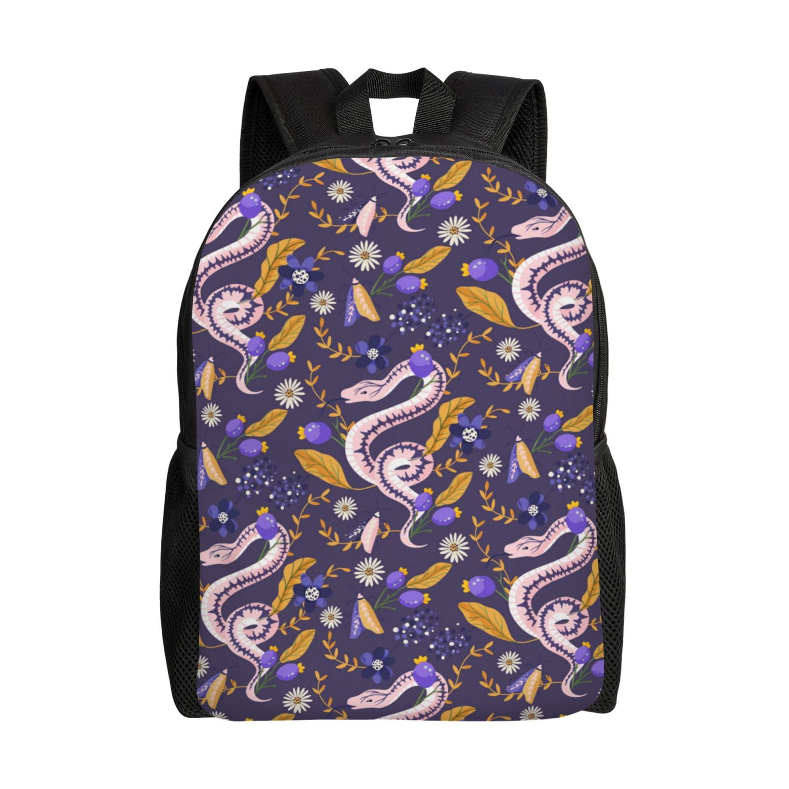 Easygd Snake And Floral Versatile and Stylish Backpack: Comfort ...