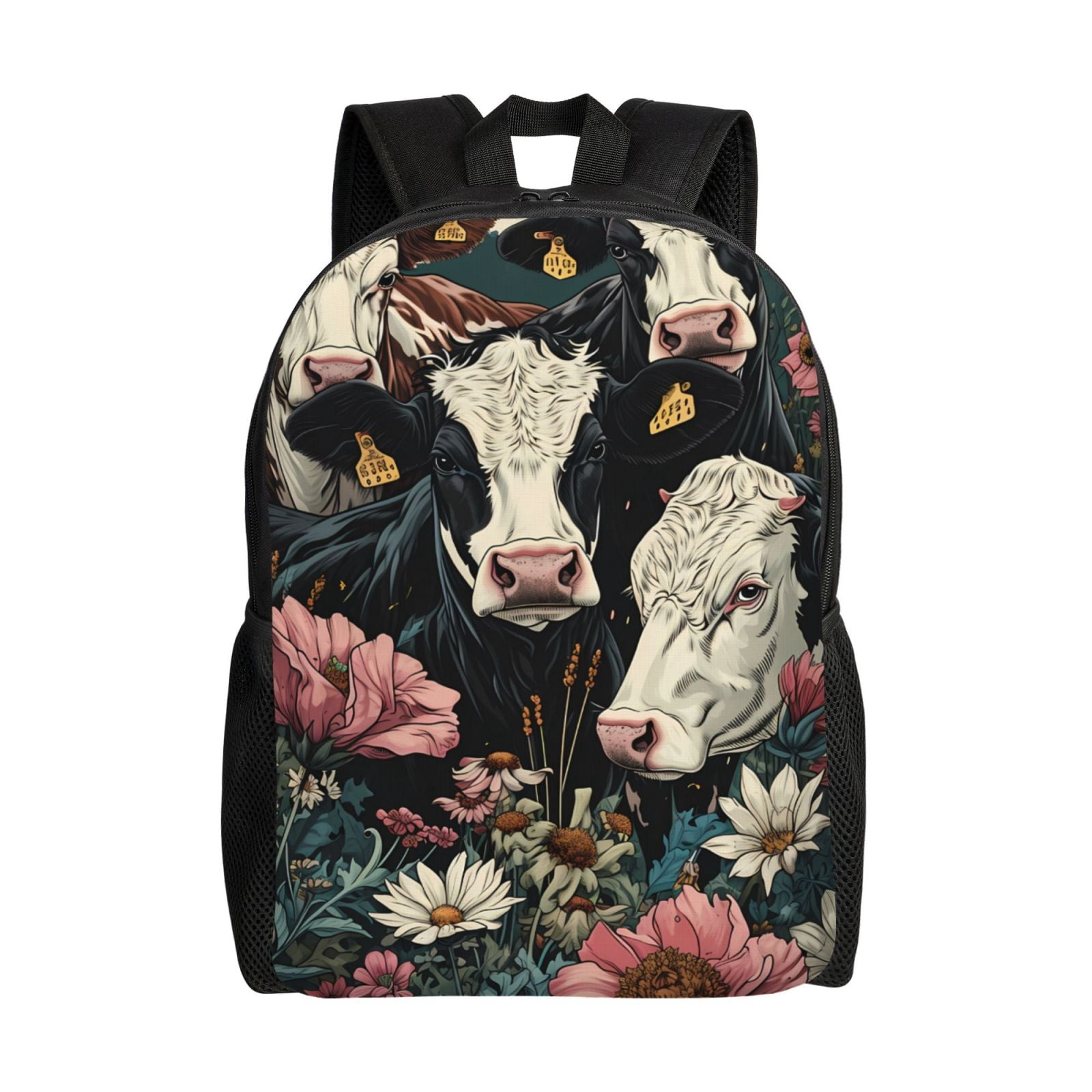 Easygd Vintage Sunflower Cow Versatile and Stylish Backpack: Comfort ...