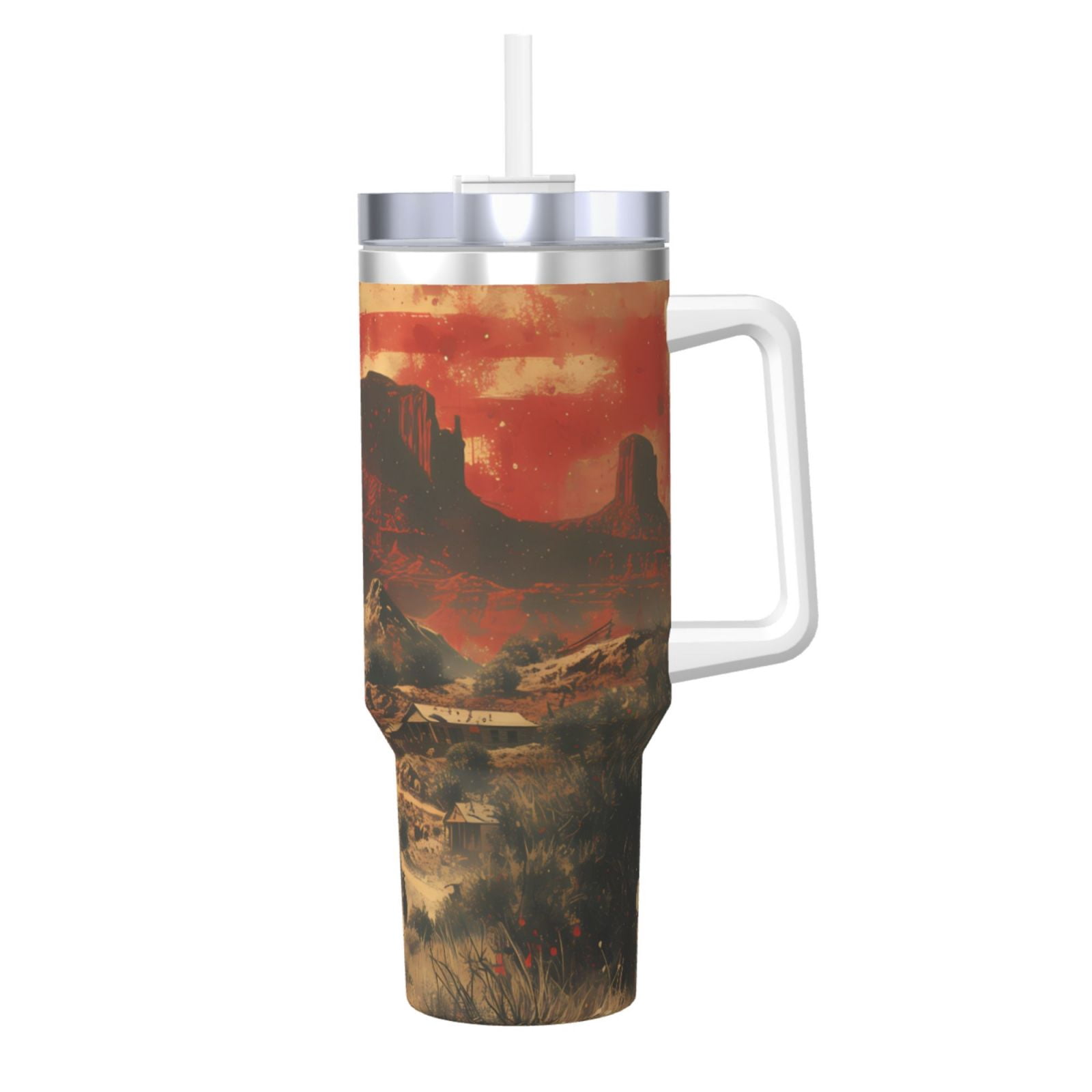 Easygdp 1860s Style American Cowboy Insulated Stainless Steel Hot/Cold ...