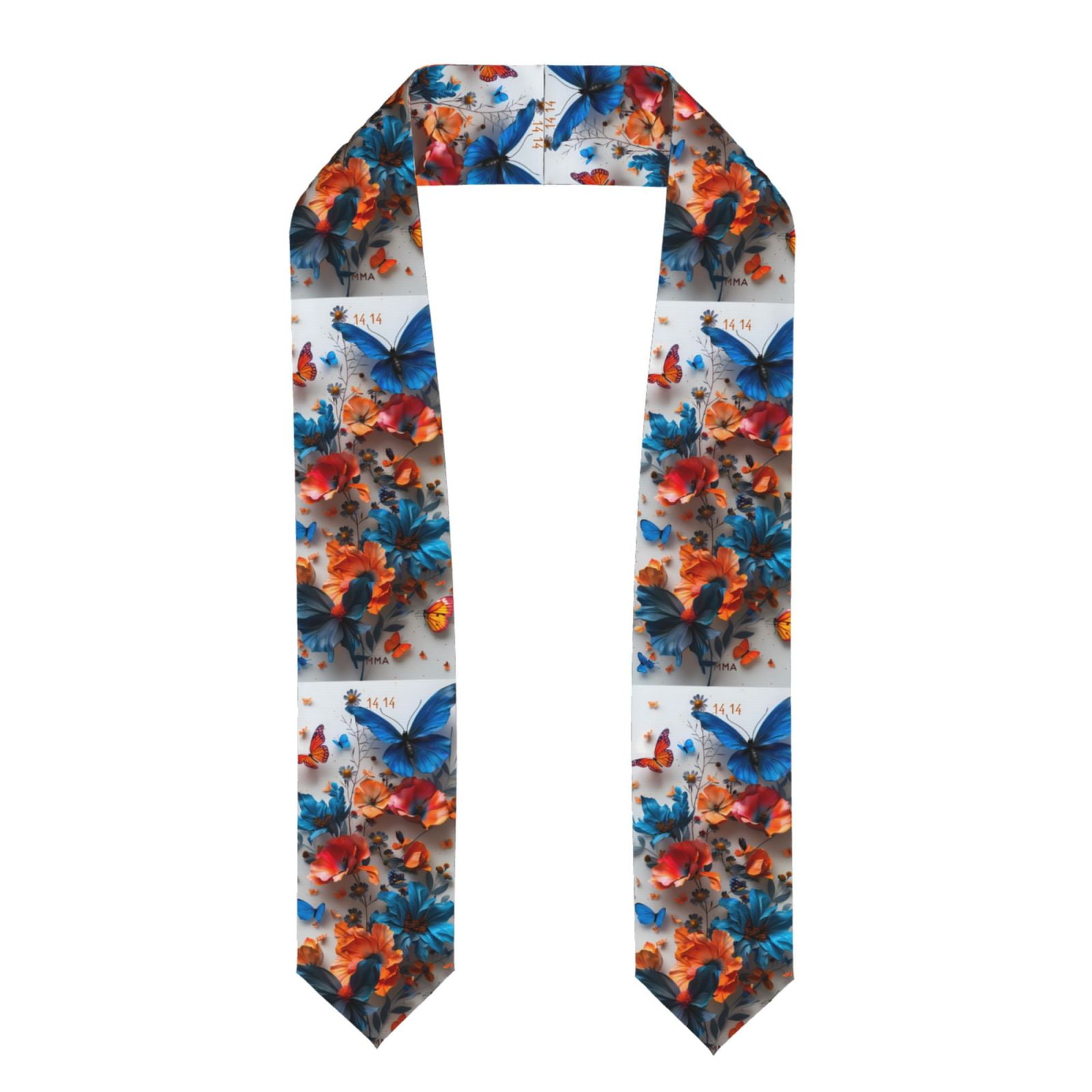 Easygdp 3D Butterfly Unisex Adult Graduation Stole Shawl 36" Long for ...