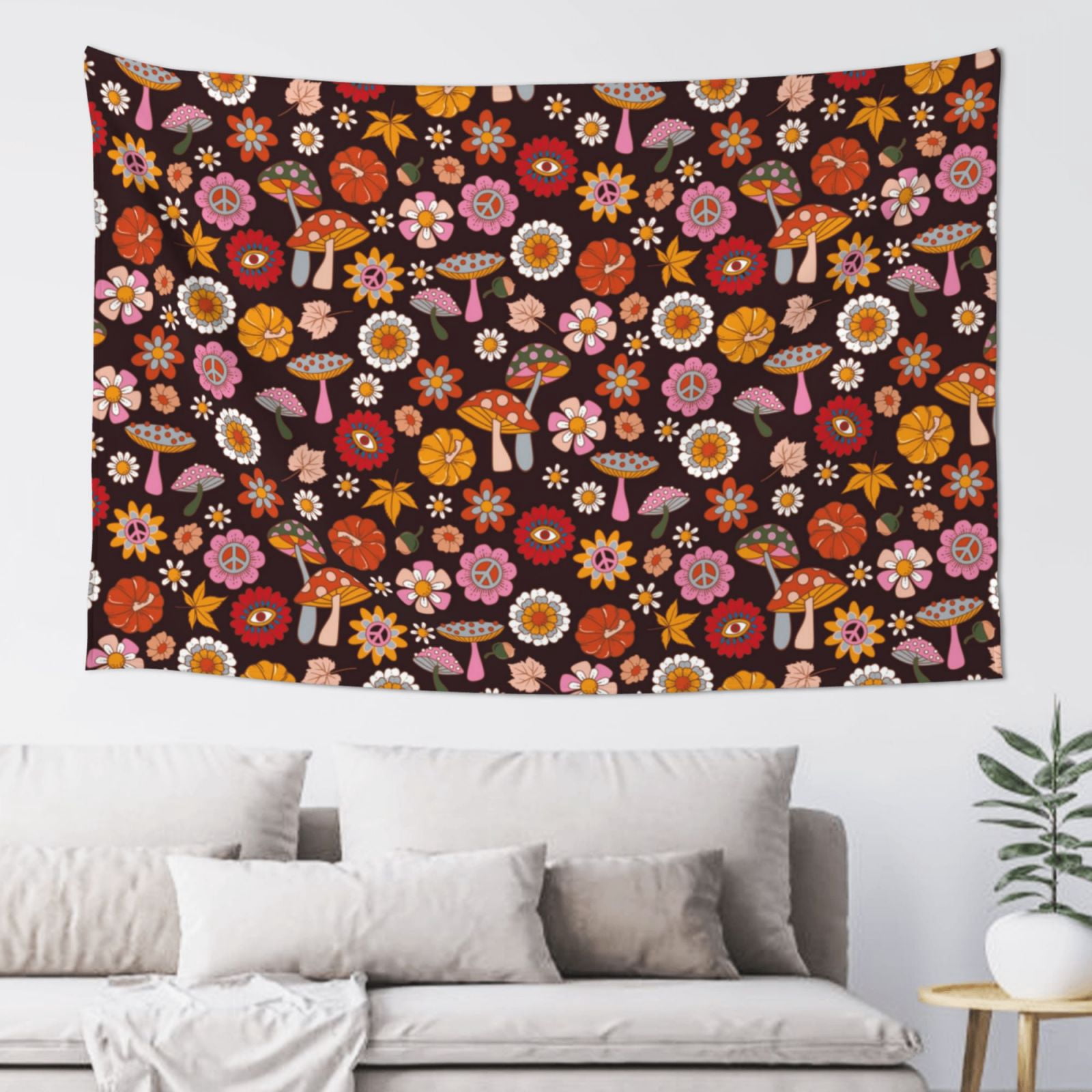 Easygdp 70s Groovy Hippie Retro Tapestry Wall Hanging, Wall Tapestries ...