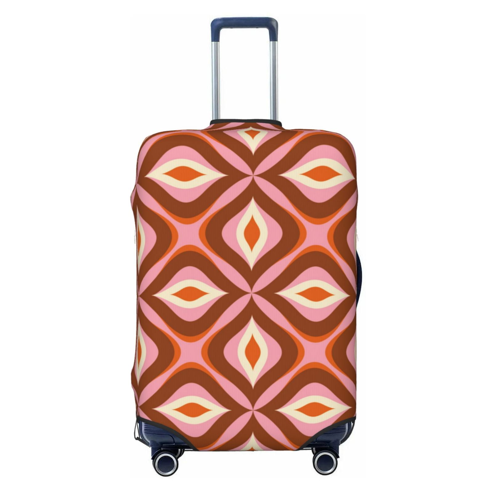 Easygdp 70s Retro Style Print Elastic and Washable Suitcase Protective ...