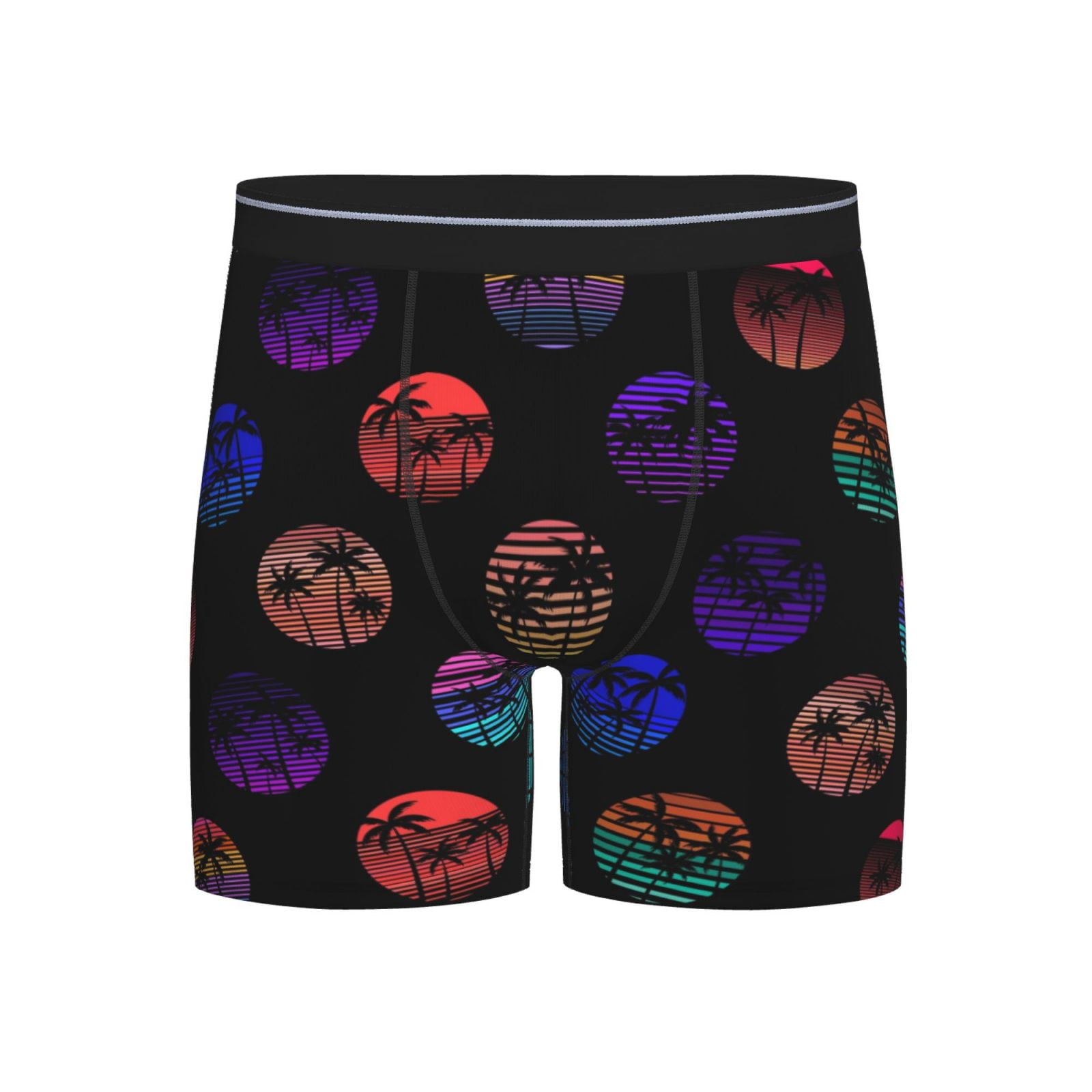 Easygdp 80s Style Palm Trees Men's Boxer Briefs Men’s Underwear Boxer ...
