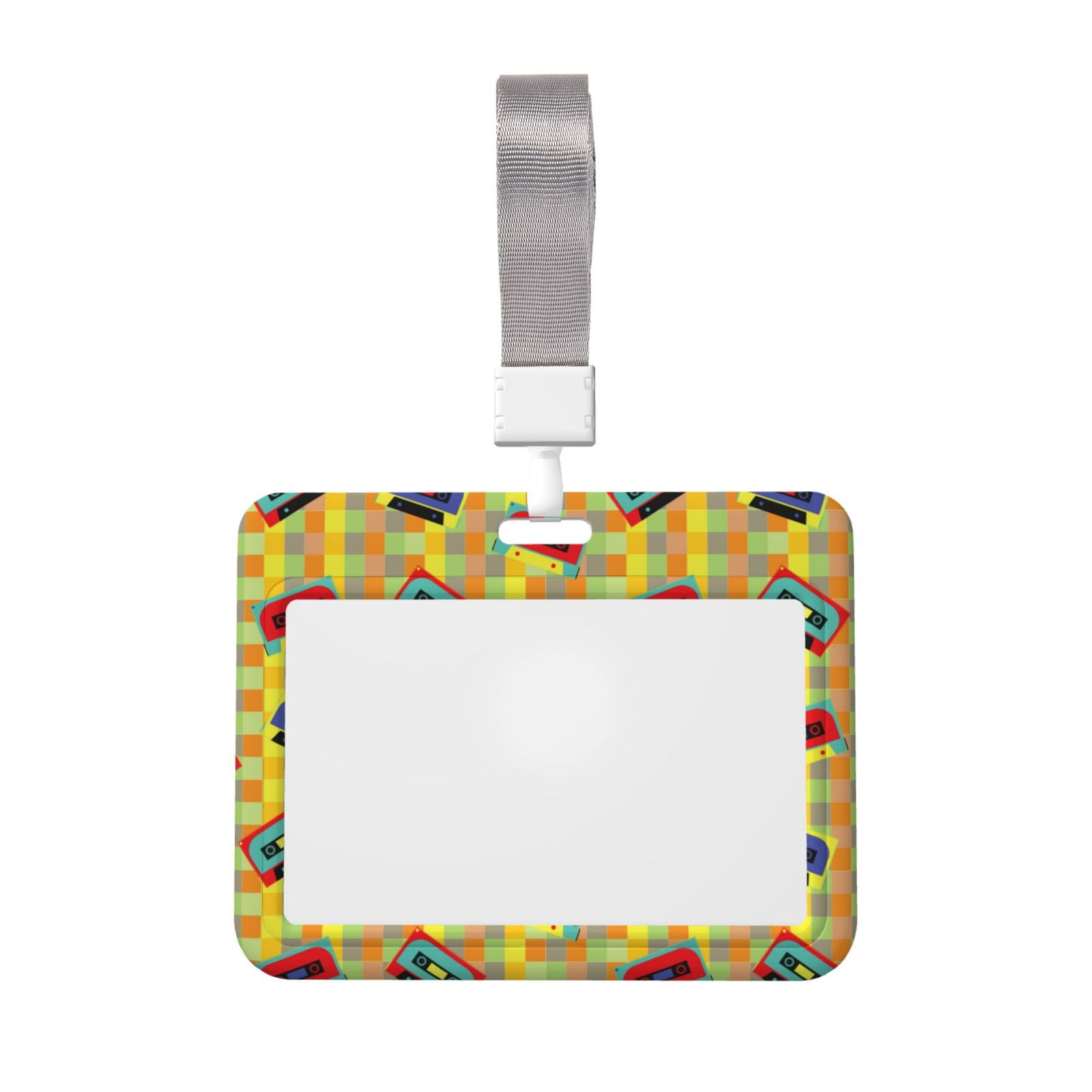 Easygdp 90s Audio Tape Card Badge Holder Work Badge Sleeve for Office ...