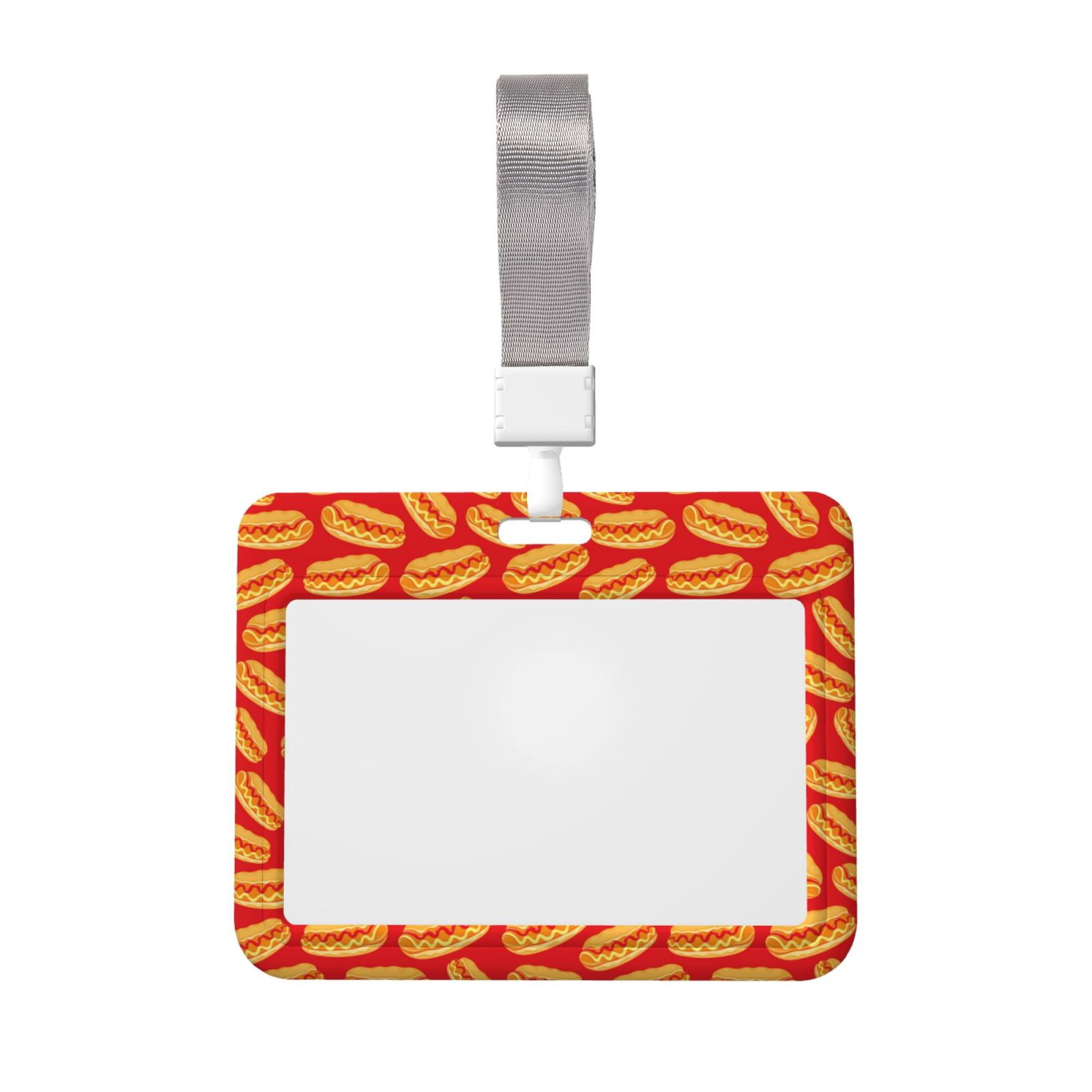 Easygdp A Big Hot Dog Card Badge Holder Work Badge Sleeve for Office ...