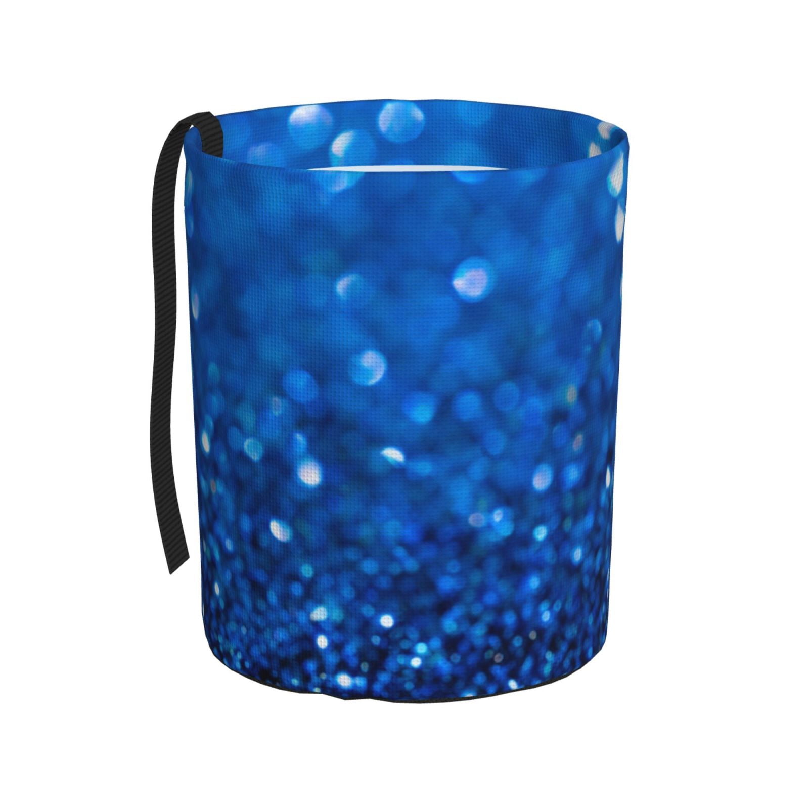 Easygdp A Blue Glitter Car Trash Can Garbage Car Accessories Trash Can ...