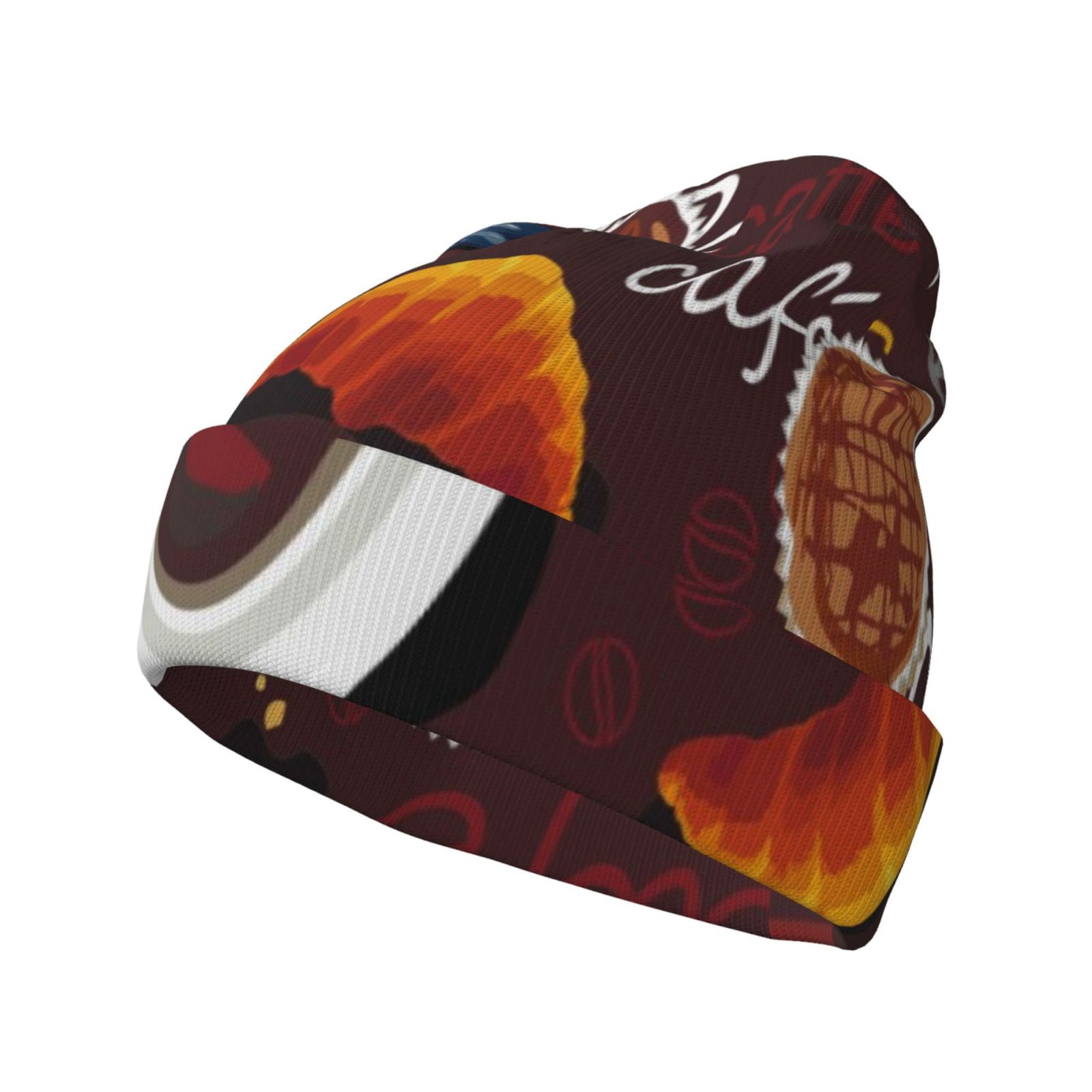 Easygdp A Cup Of Black Coffee On A Saucer Winter Beanie for Men Women ...