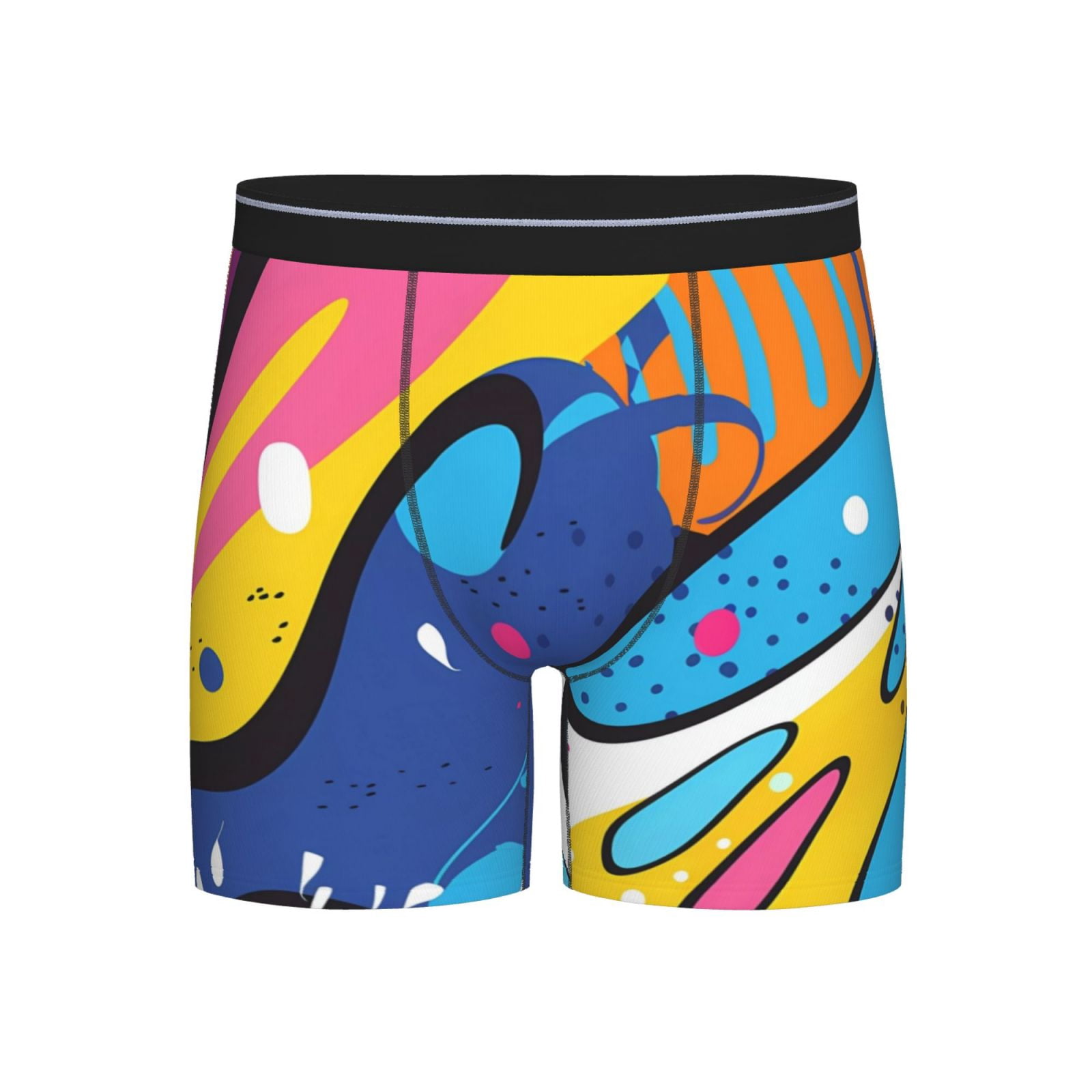 Easygdp Abstract Color Splash Men's Boxer Briefs Men’s Underwear Boxer ...