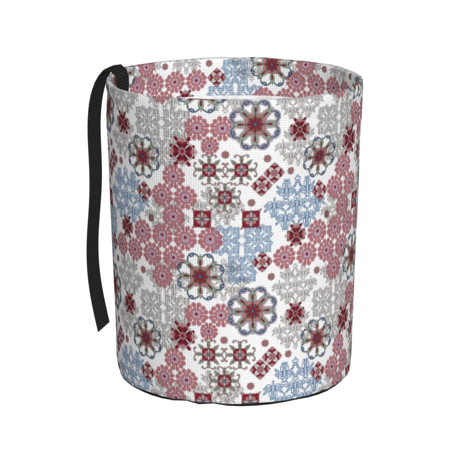 Easygdp Abstract Floral Car Trash Can Garbage Car Accessories Trash Can ...