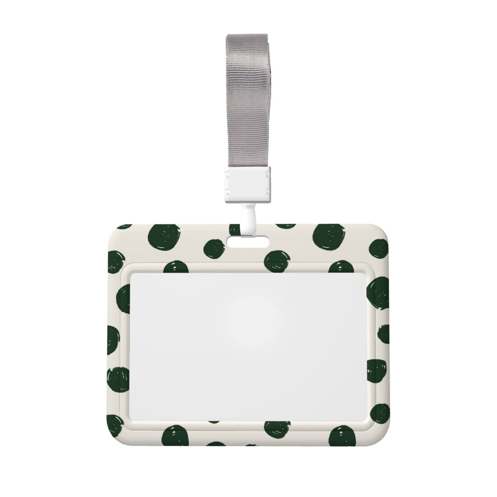Easygdp Abstract Green Polka Dot Card Badge Holder Work Badge Sleeve ...