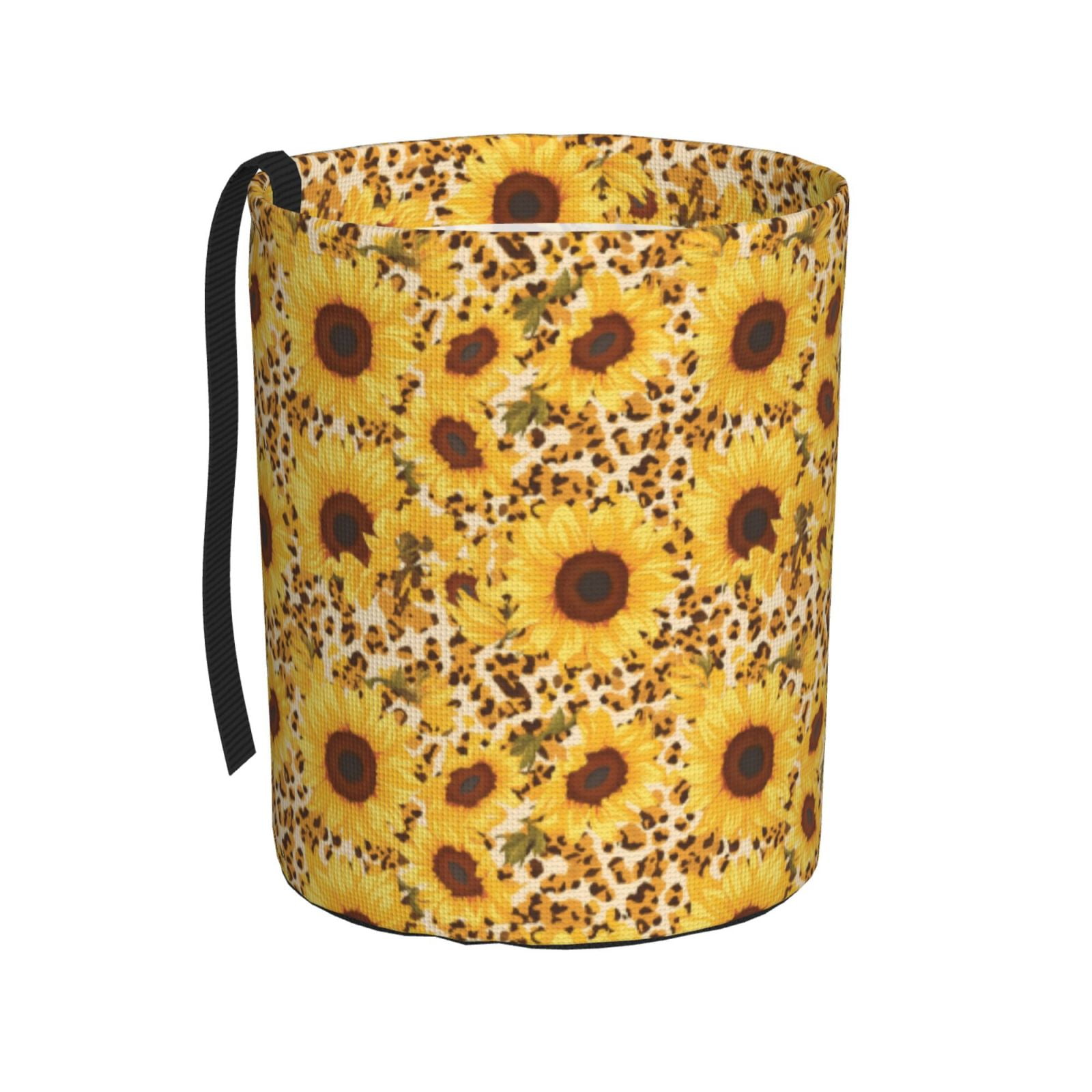 Easygdp Abstract Leopard Print Sunflower Car Trash Can Garbage Car ...