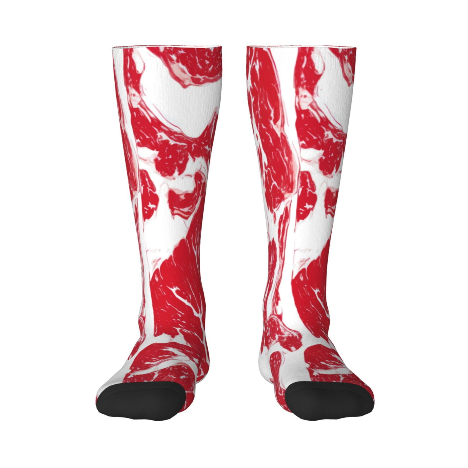 Easygdp Abstract meat Sport Knee High Socks Soccer Socks Calf ...