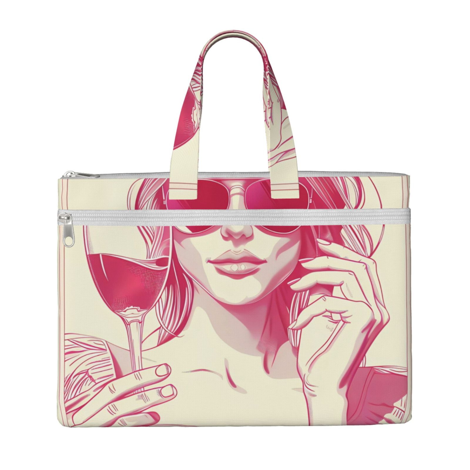 Easygdp Ace Of Diamonds Lady Canvas Document Bag File Bag Handle ...