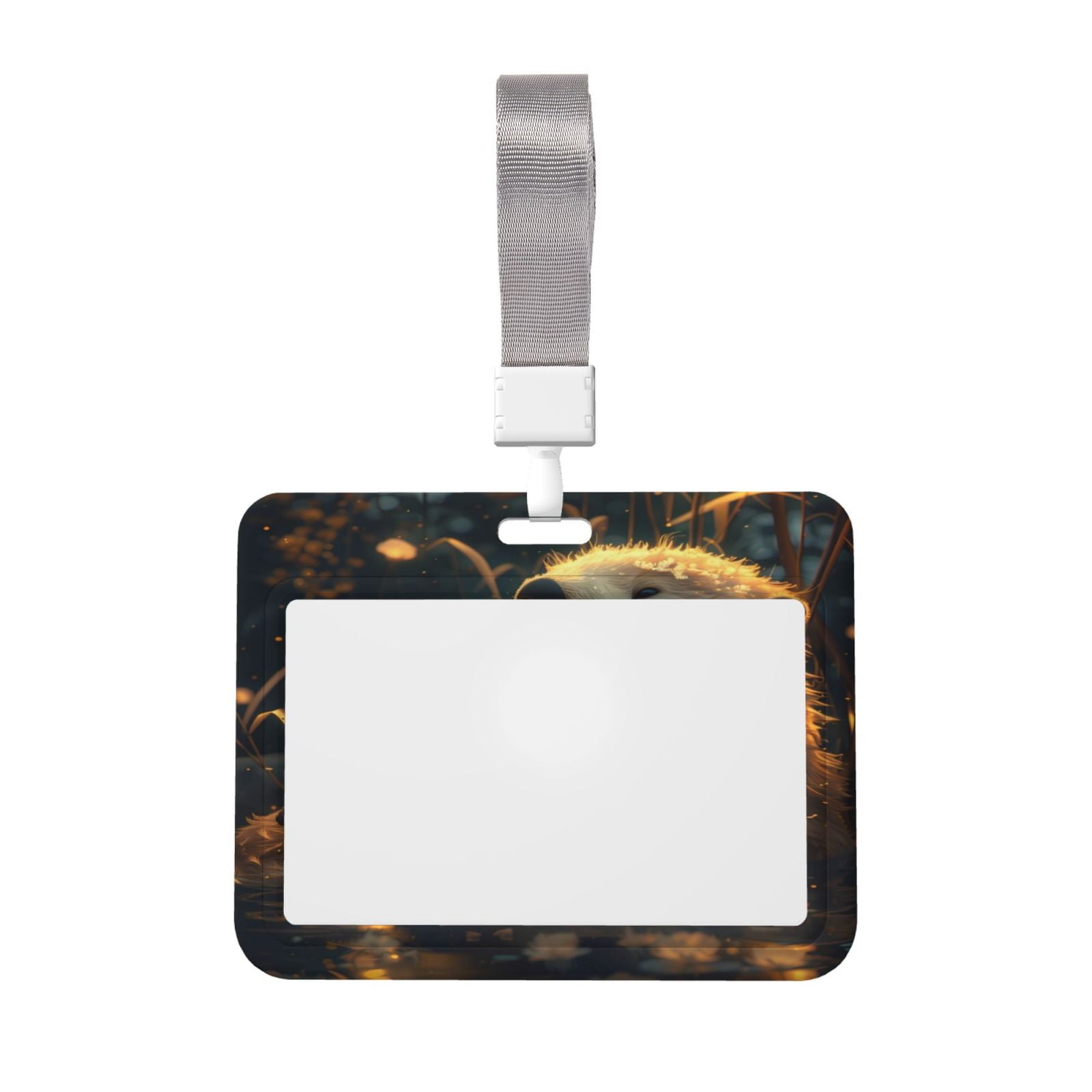 Easygdp Adorable Otter Pair Hug Card Badge Holder Work Badge Sleeve for ...