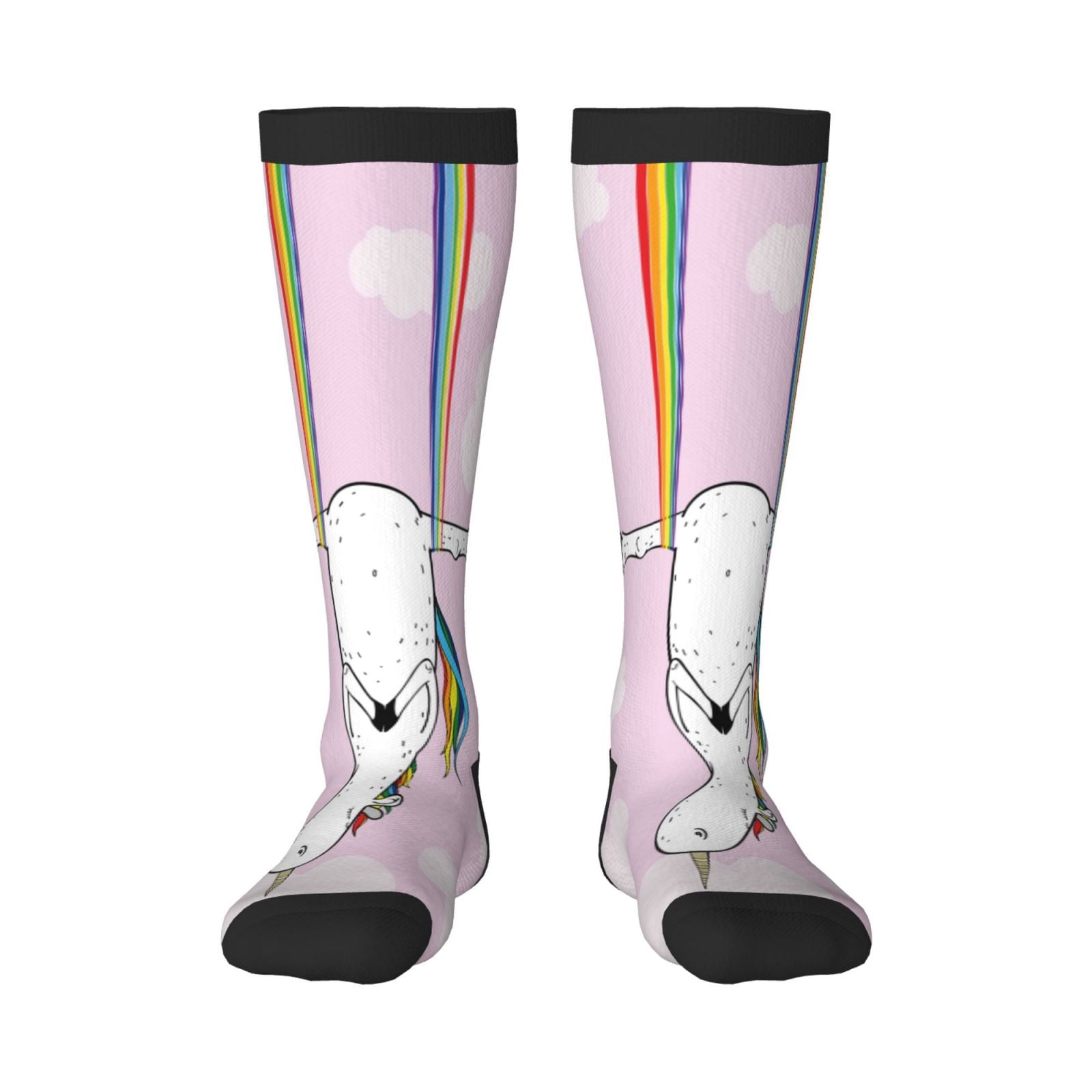 Easygdp Aerial Yoga for Unicorn Soccer Socks Sport Knee High Socks Calf ...