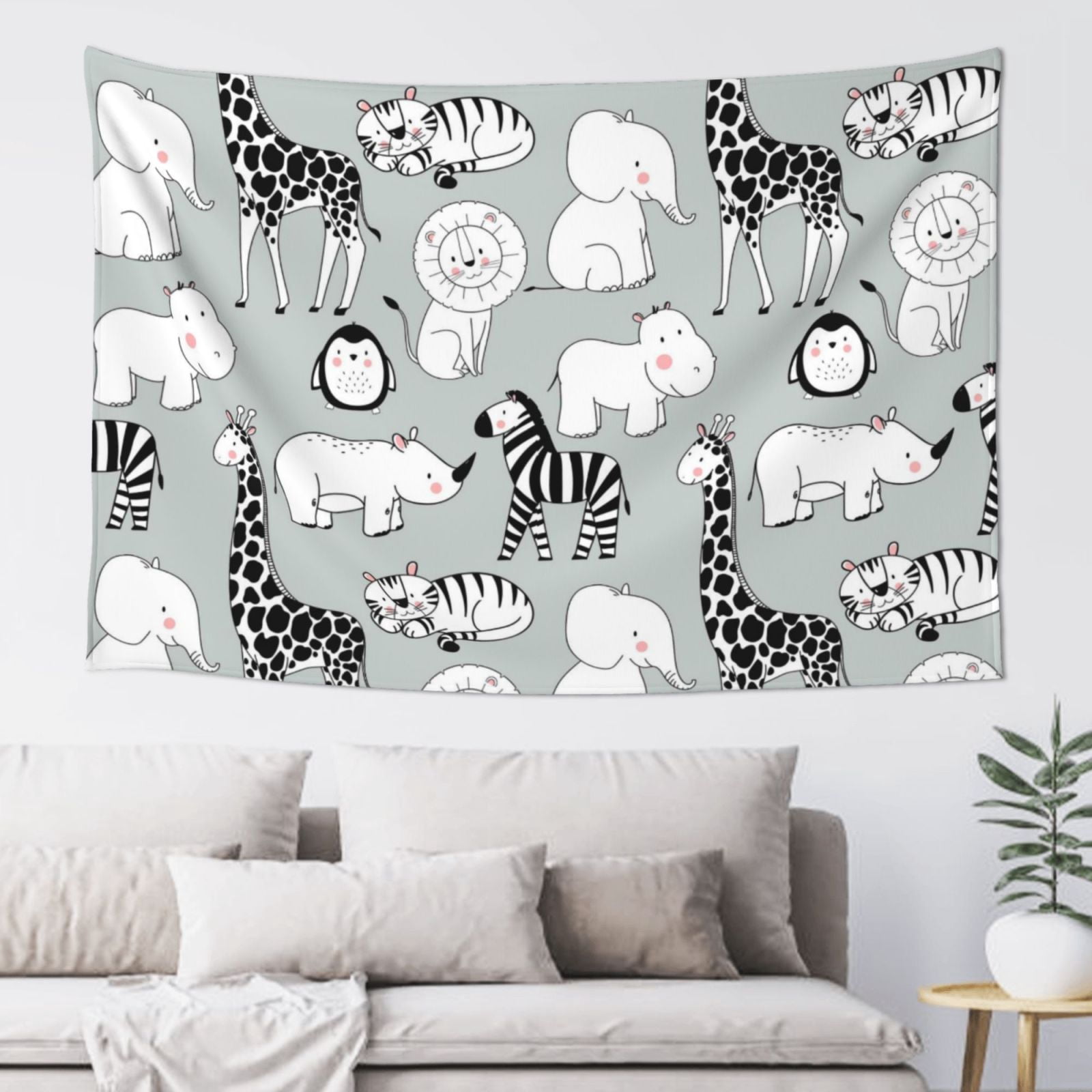 Easygdp African Animals Tapestry Wall Hanging, Wall Tapestries for ...