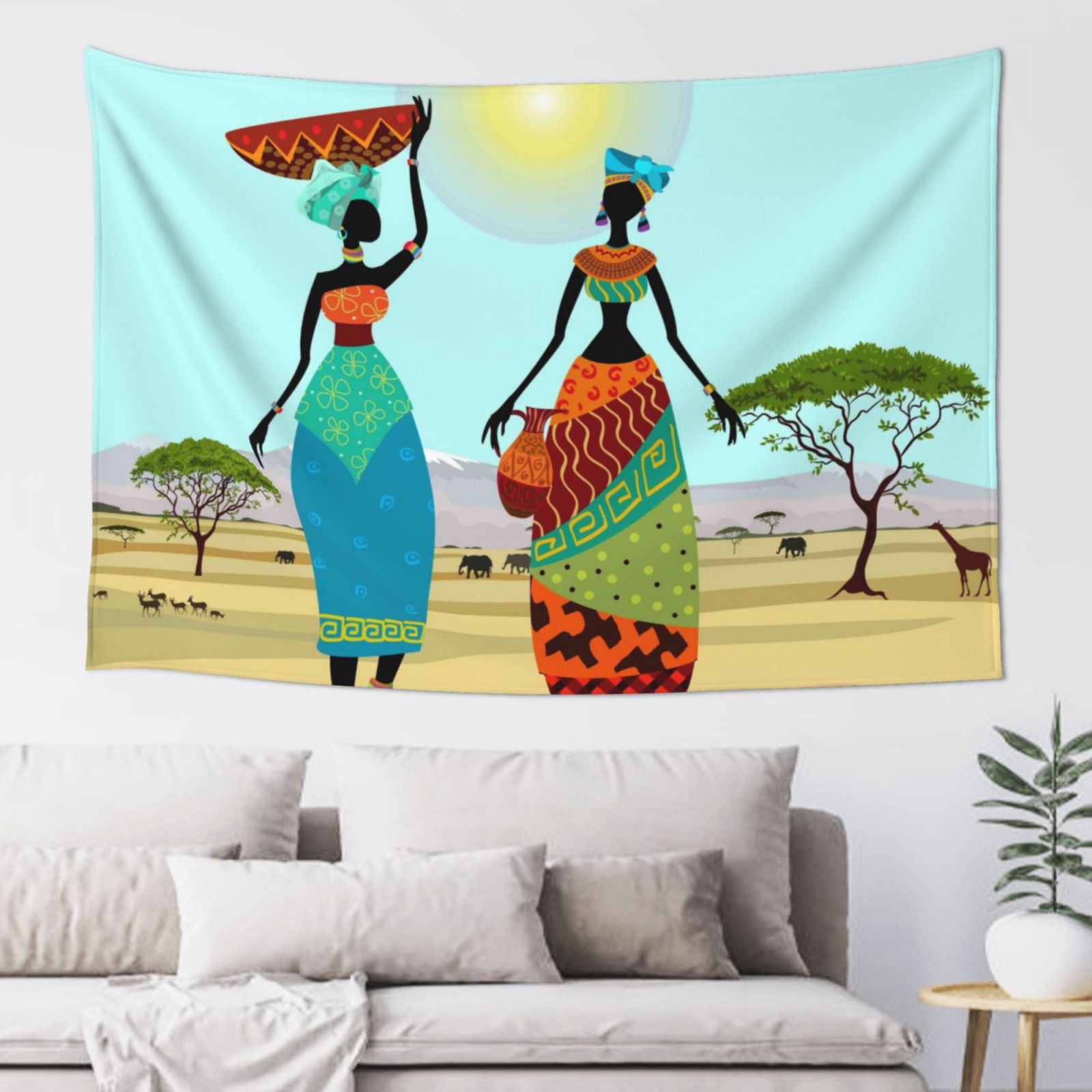 Easygdp African Women Tapestry Wall Hanging, Wall Tapestries for ...