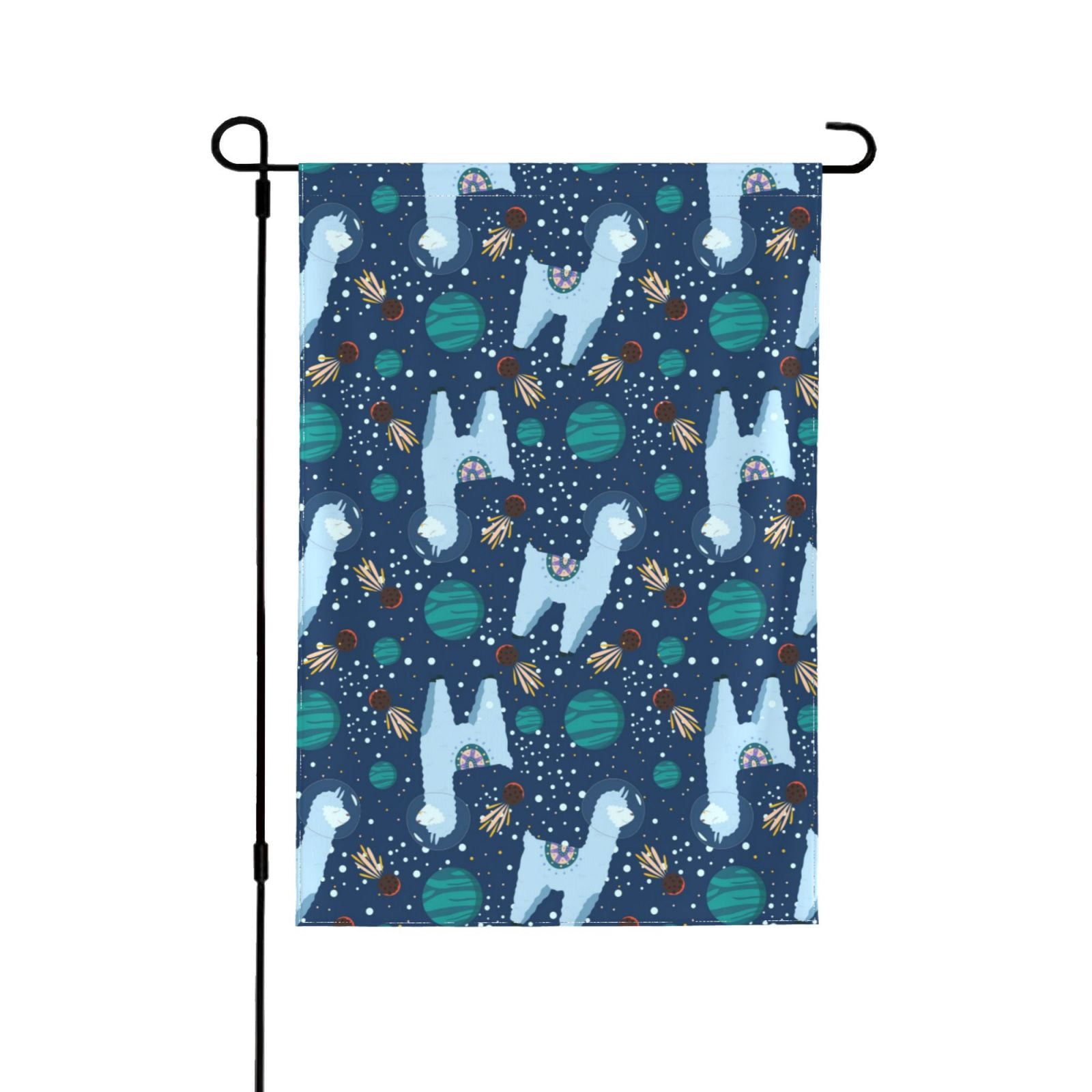 Easygdp Alpaca Astronaut in Space Garden Flag Yard Flag Welcome Flag ...