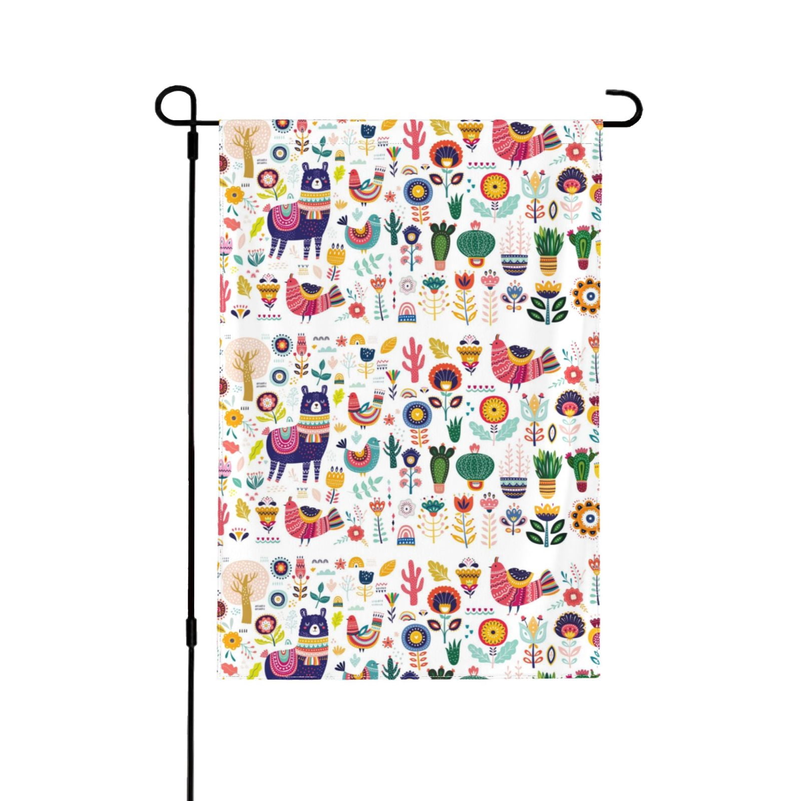 Easygdp Alpaca Flower Garden Flag Yard Flag Welcome Flag, Double-Sided ...
