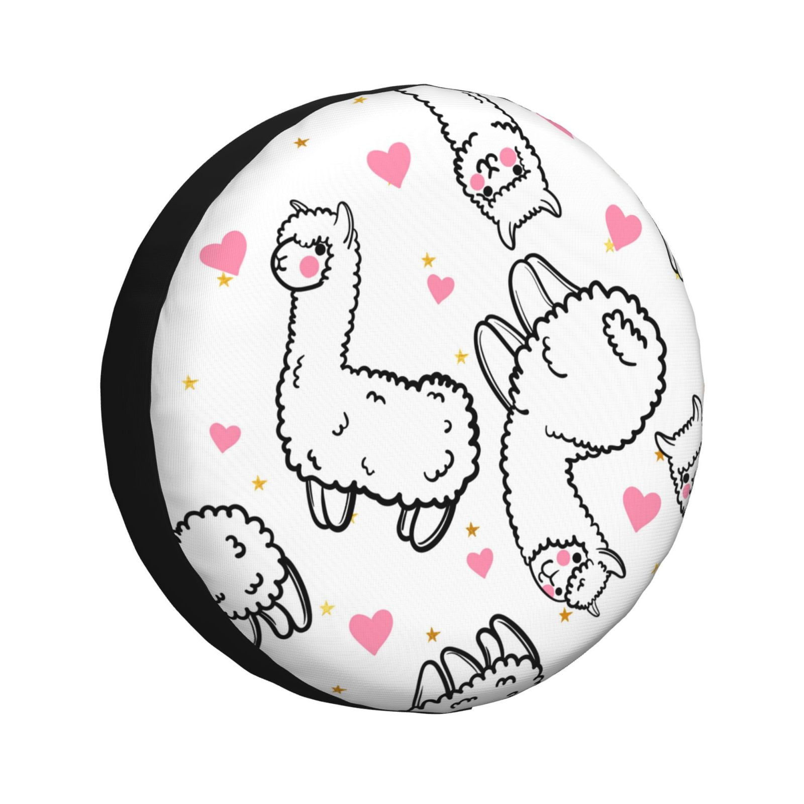 Easygdp Alpacas And Hearts Wheel Sun Guard, Spare Tire Cover,Universal ...