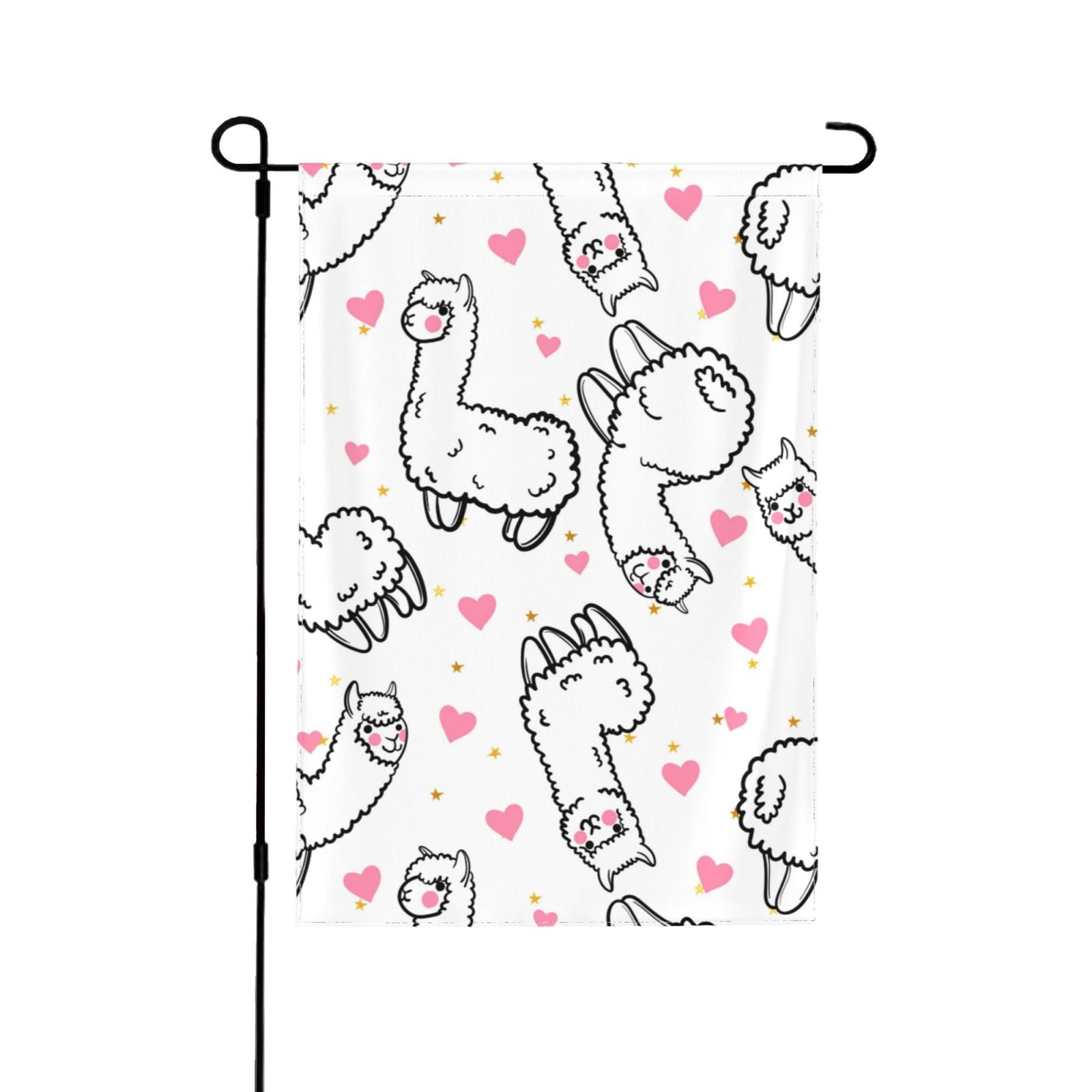Easygdp Alpacas and Hearts Garden Flag Yard Flag Welcome Flag, Double ...