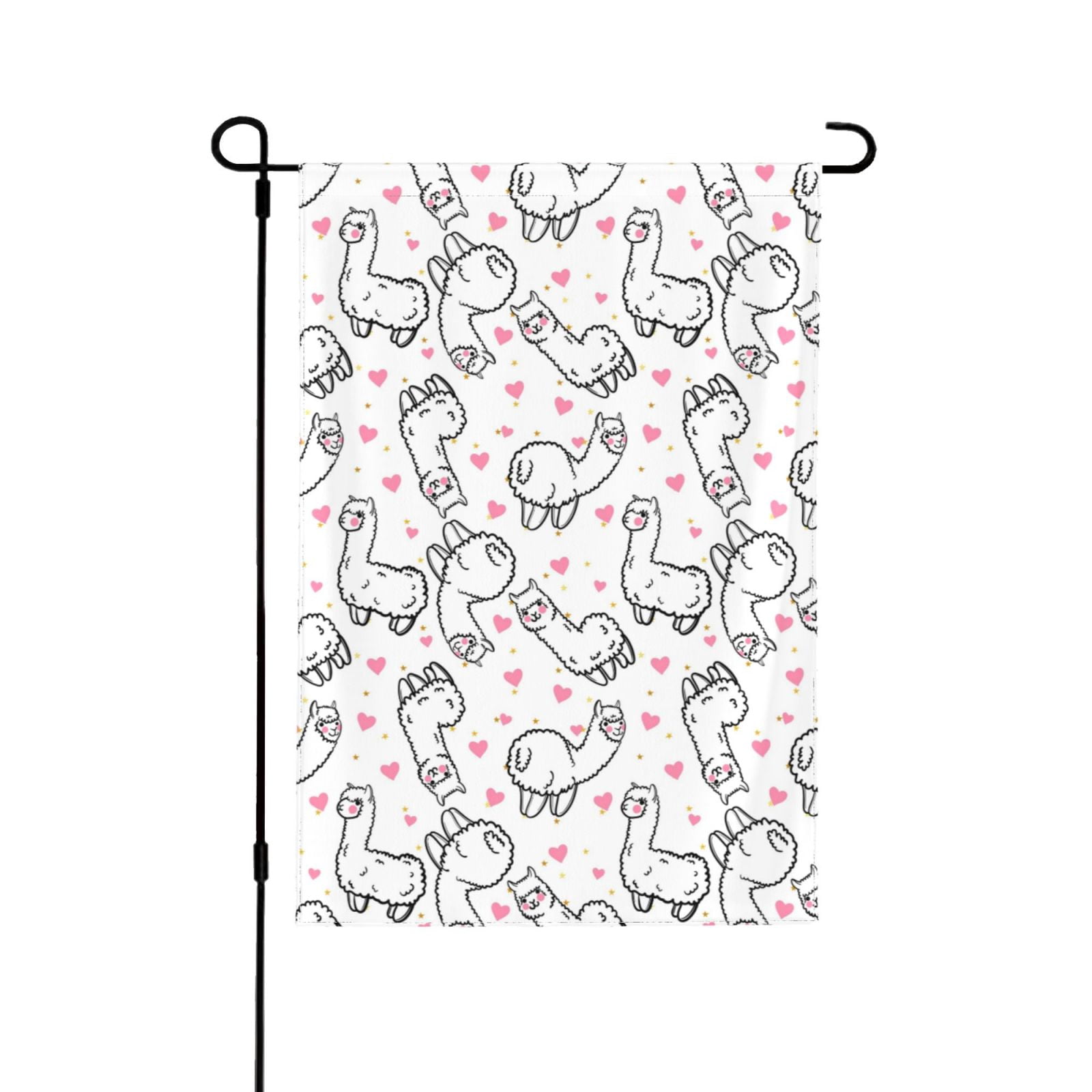 Easygdp Alpacas and Hearts Garden Flag Yard Flag Welcome Flag, Double ...