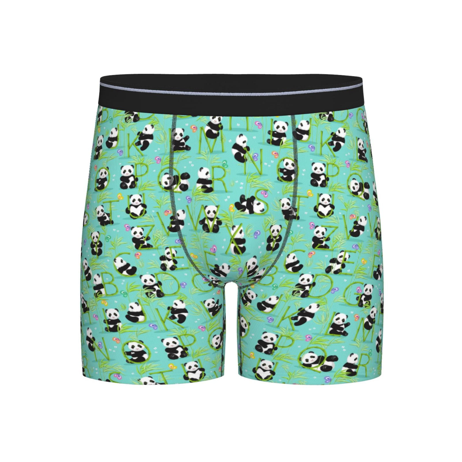 Easygdp Alphabet And Panda Men's Boxer Briefs Men’s Underwear Boxer ...