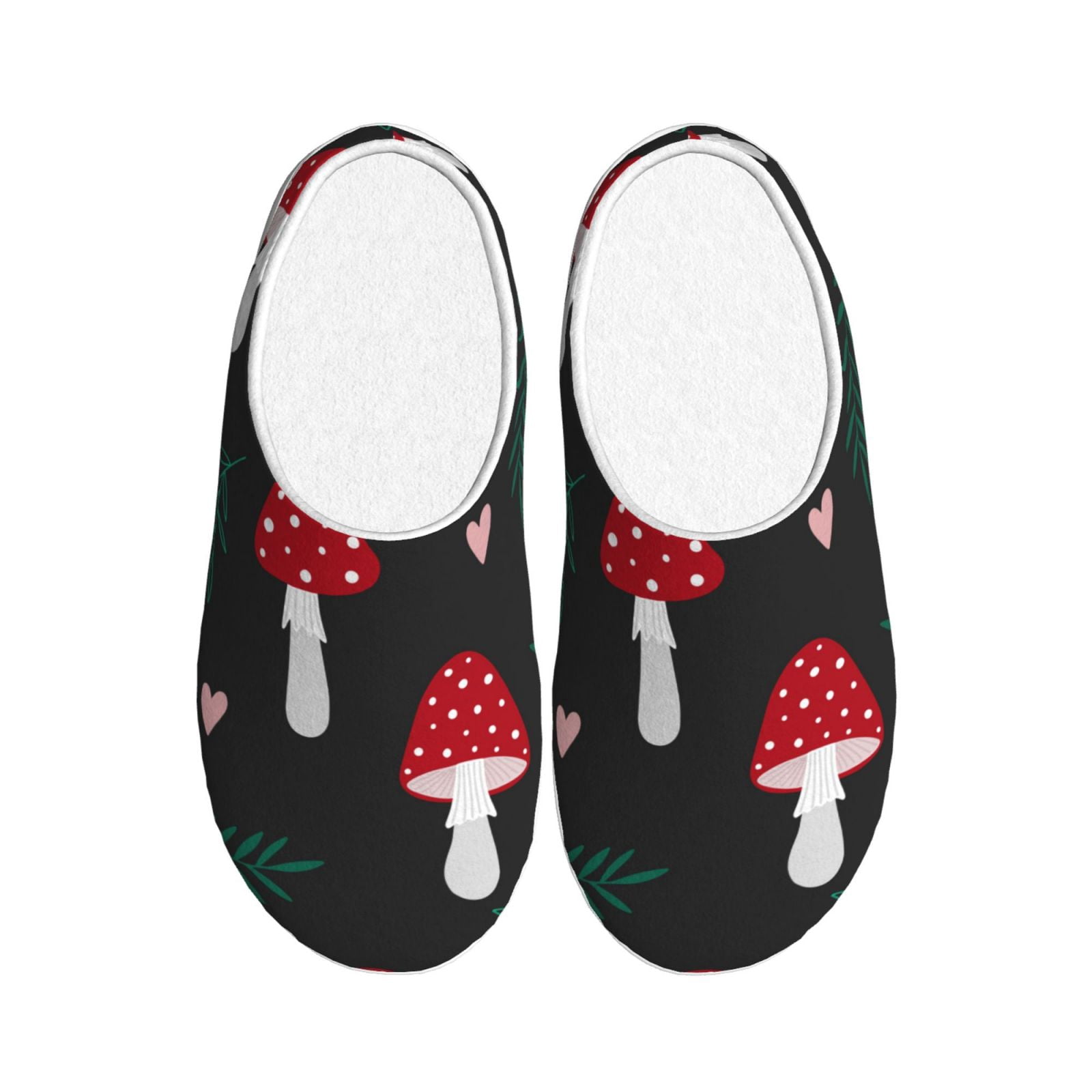 Easygdp Amanita Mushroom Slippers for Women Mens Winter Warm Home ...