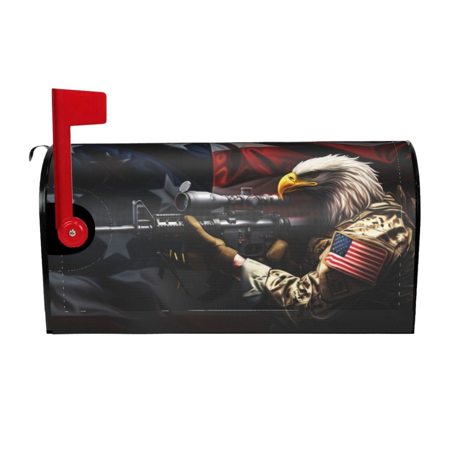 Easygdp American Bald Eagle Warrior Mailbox Covers Garden Outdoor Yard ...