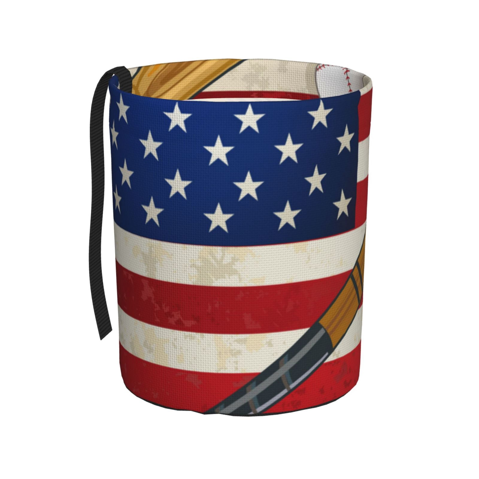 Easygdp American Flag And Baseball Car Trash Can Garbage Car ...
