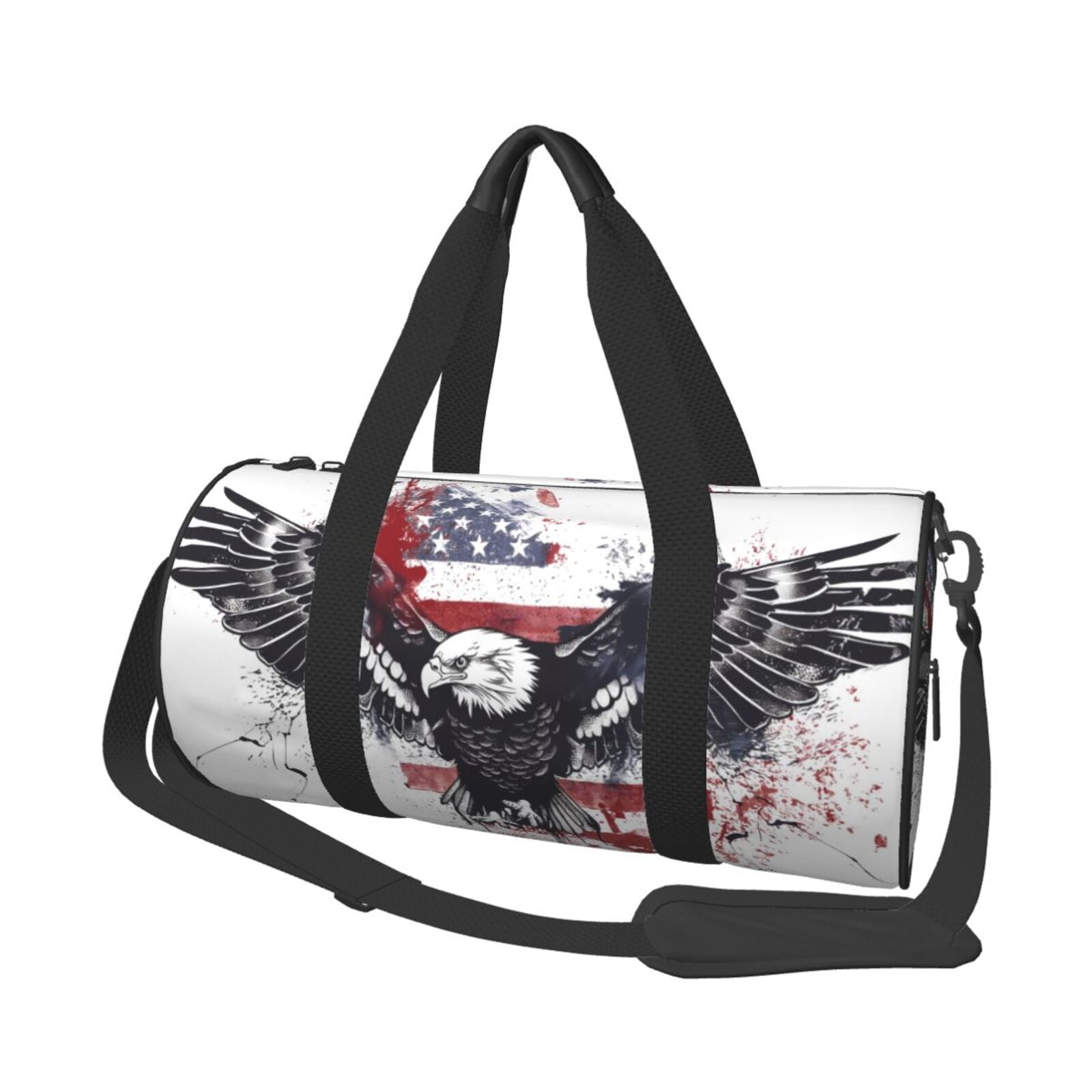 Easygdp American Flag Eagle Art Travel Duffle Bag,Carry on Bag Travel ...
