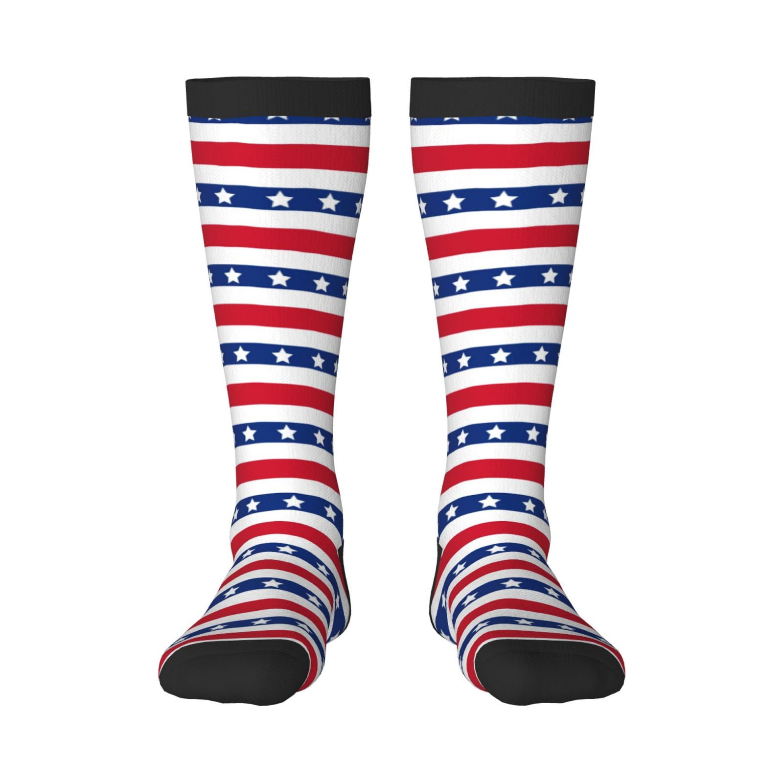 Easygdp American Patriotic Stars And Stripes Soccer Socks Sport Knee ...