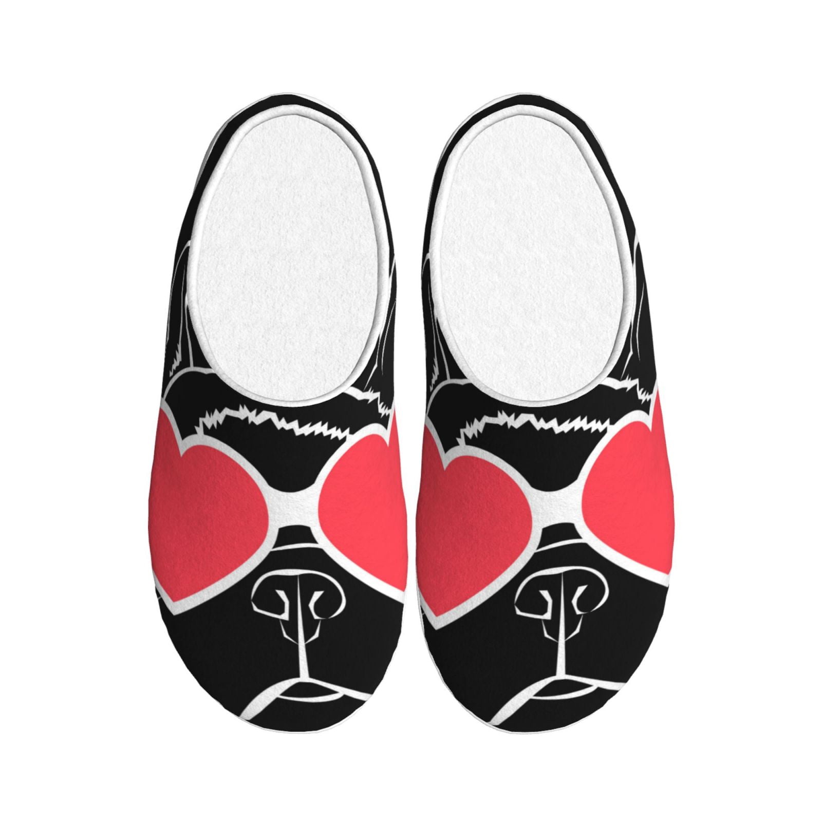 Easygdp Animal Bulldog French Slippers for Women Mens Winter Warm Home ...
