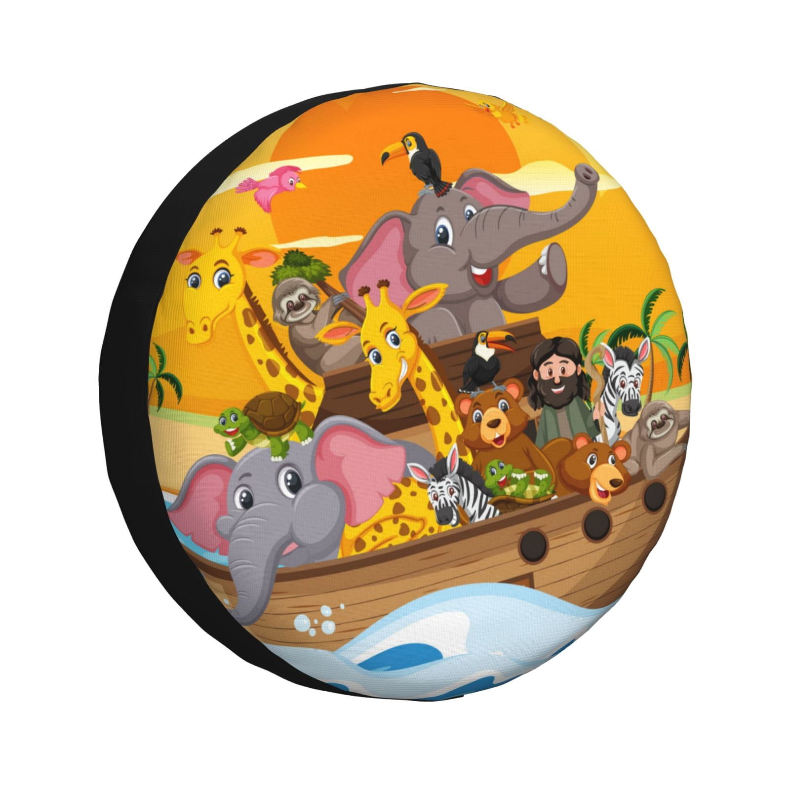Easygdp Animals On Noah'S Ark1 Wheel Sun Guard, Spare Tire Cover ...