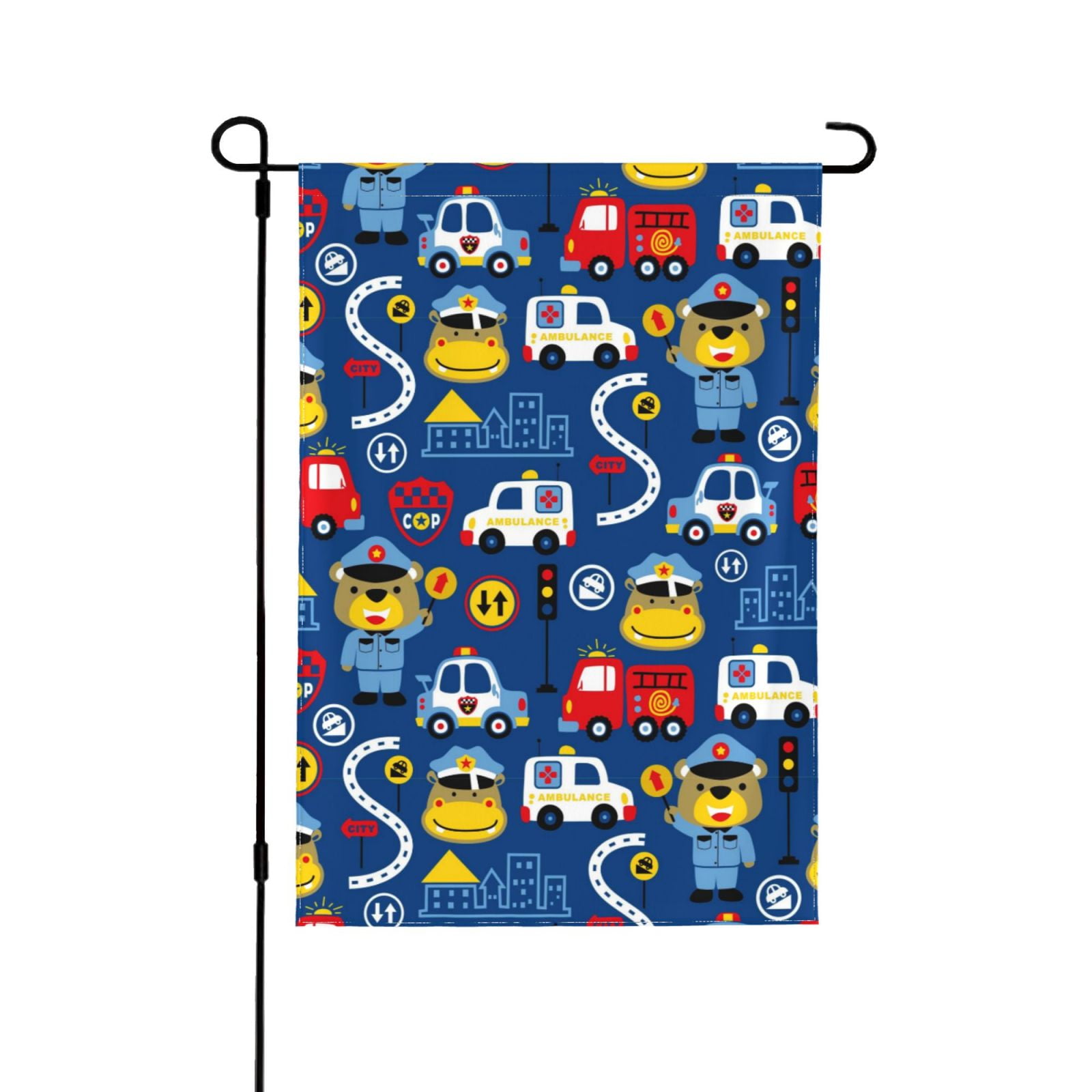 Easygdp Animals Rescue Team Garden Flag Yard Flag Welcome Flag, Double ...